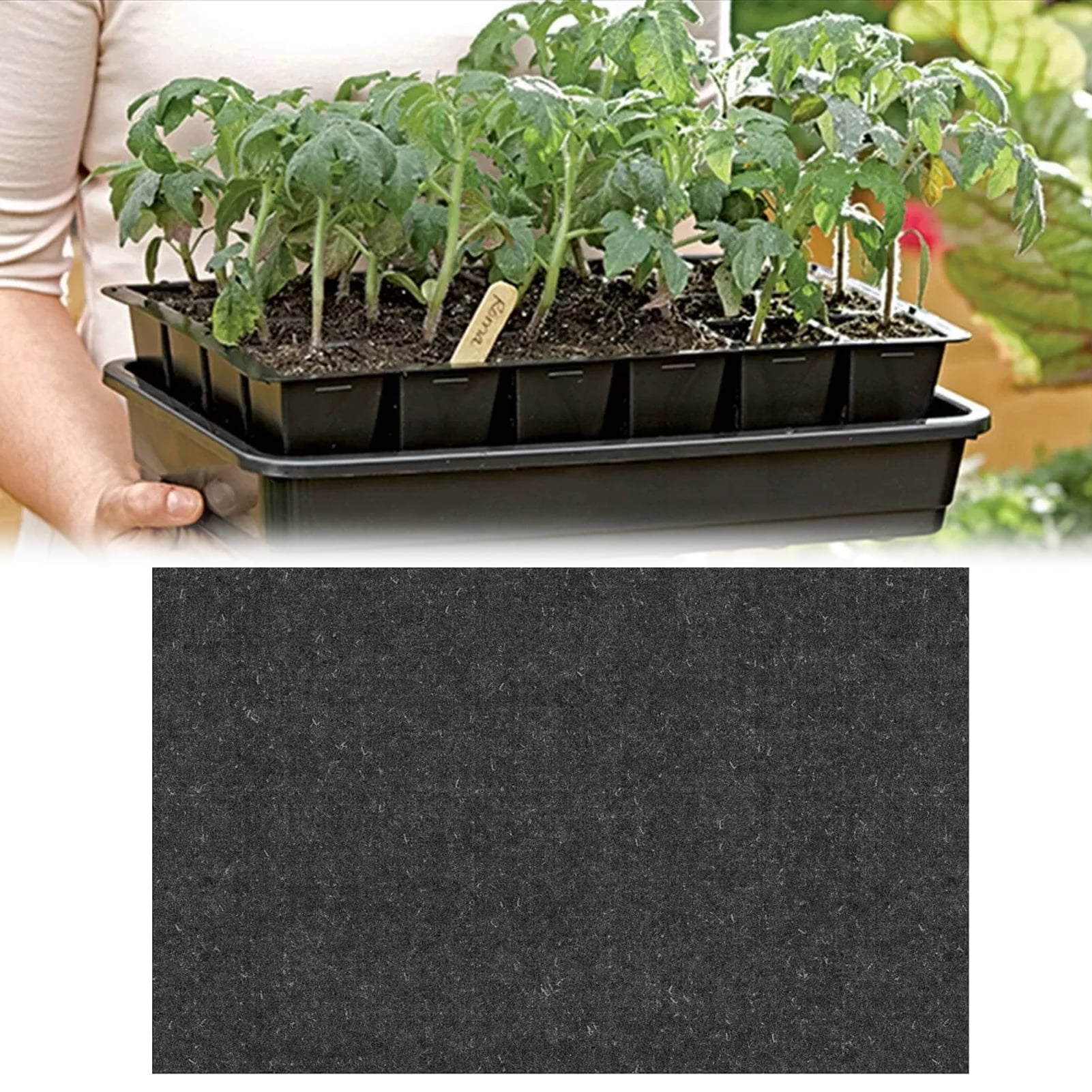 ZenCart 8 Pcs Seeds Starter Tray Mat 24-Cell Replacement Capillary Mats ...