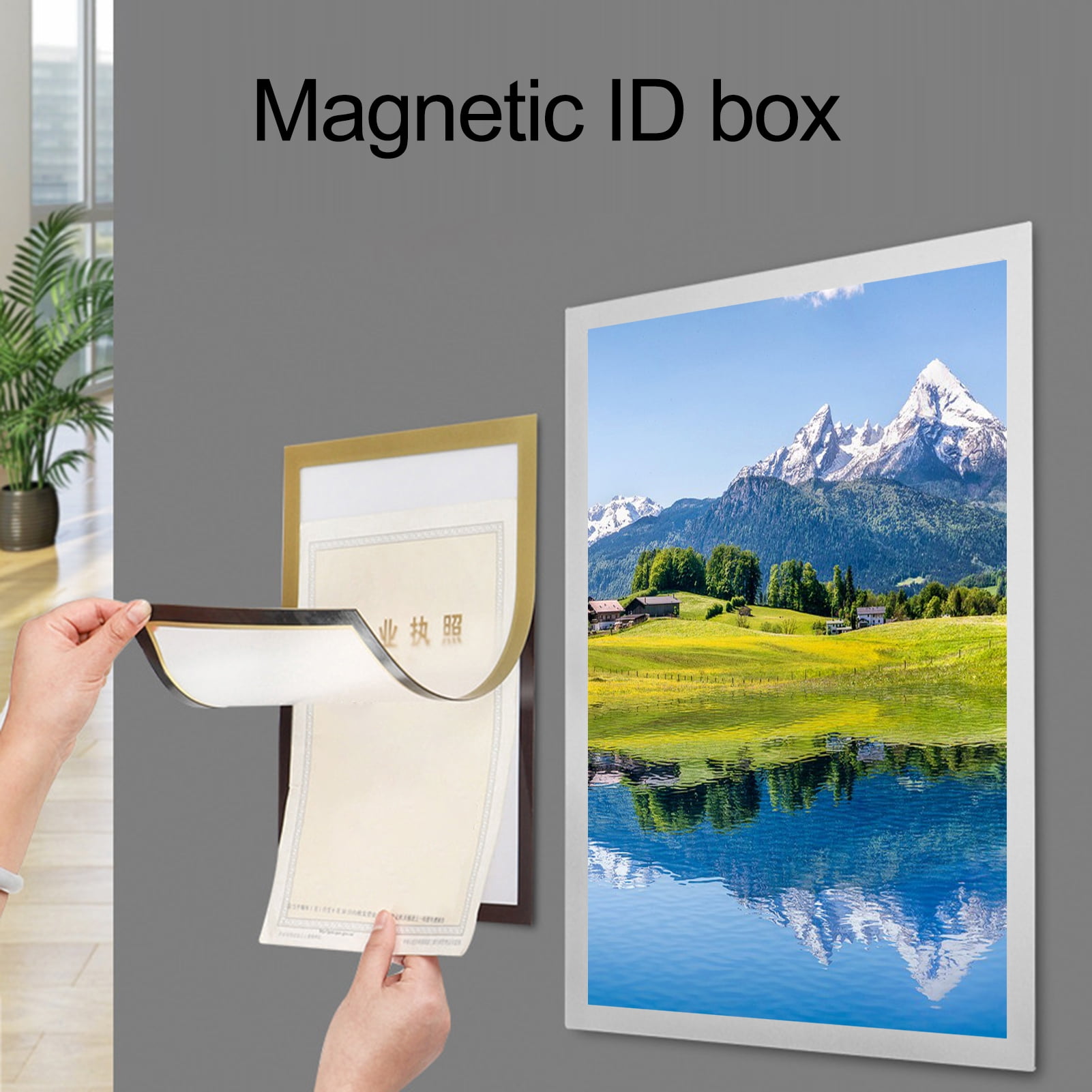 ZenCart A5/A6 Magnetic Sign Holder Wall Mounted Self-Adhesive Photo ...