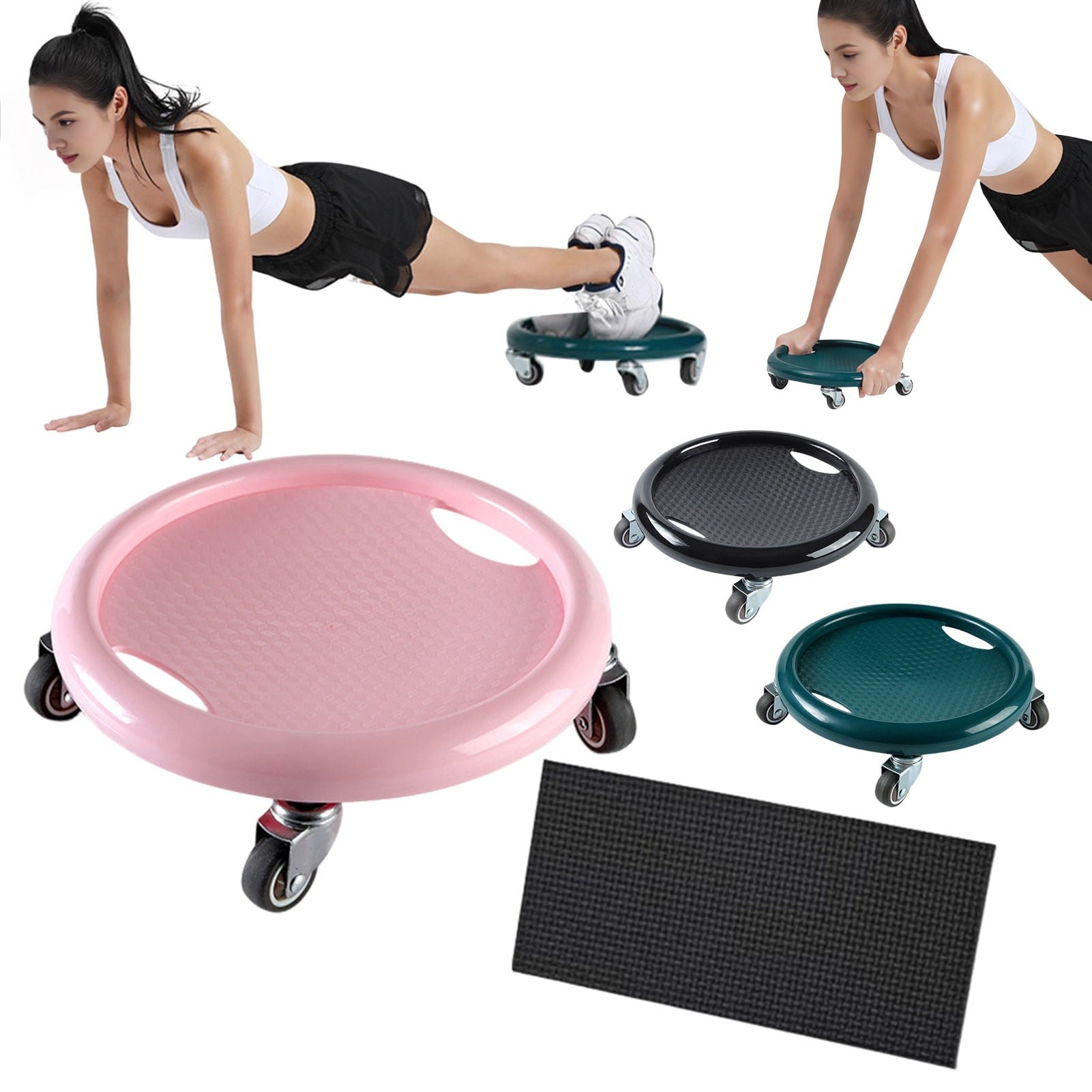 ZenCart Abdominal Roller Wheel with Kneeling Mat 360 Degrees Rotating Men Women Core Training ...