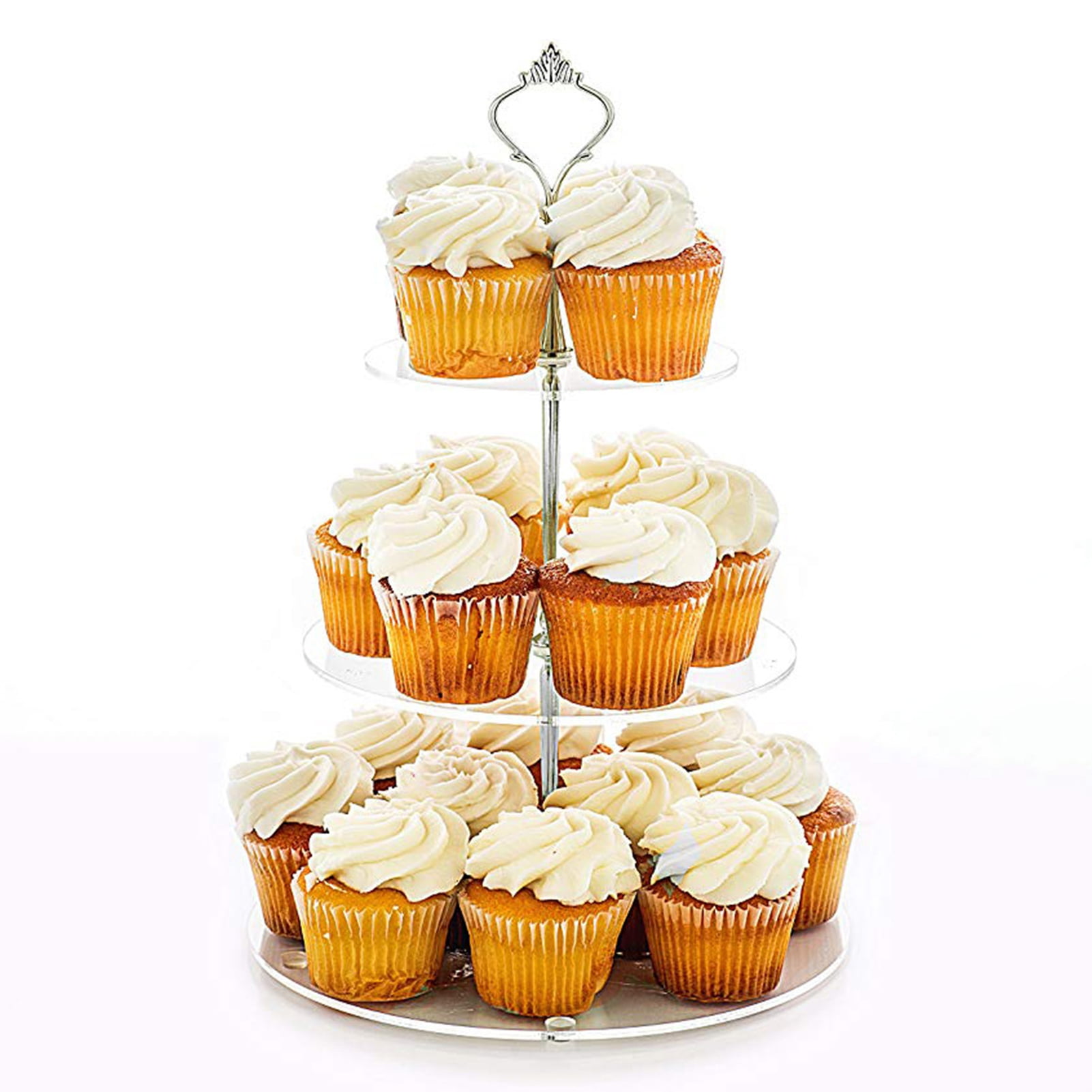ZenCart Acrylic Cake Display Stand 3-Tier Round Shape Design Easy ...