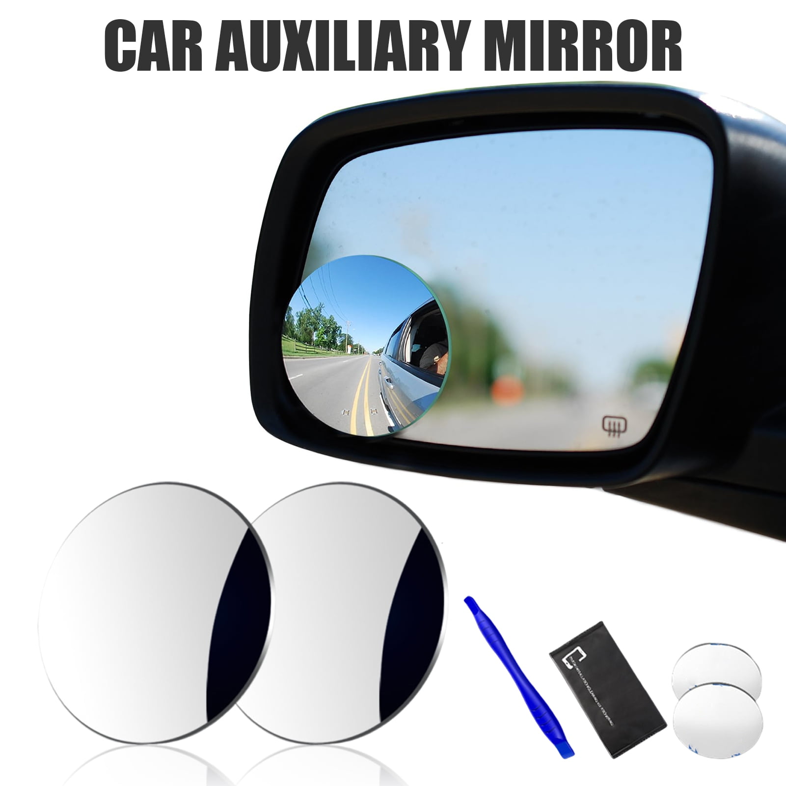 ZenCart Adjustable Car Blind Spot Mirrors Wide-Angle View Frameless ...