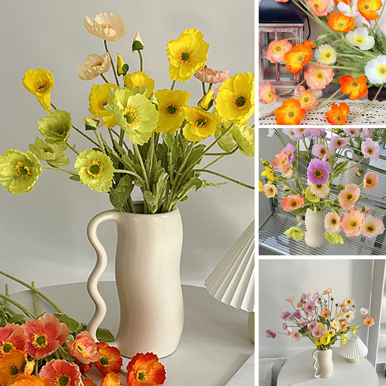 ZenCart Artificial Flowers Spring Decorations Realistic Handmade Blooms ...