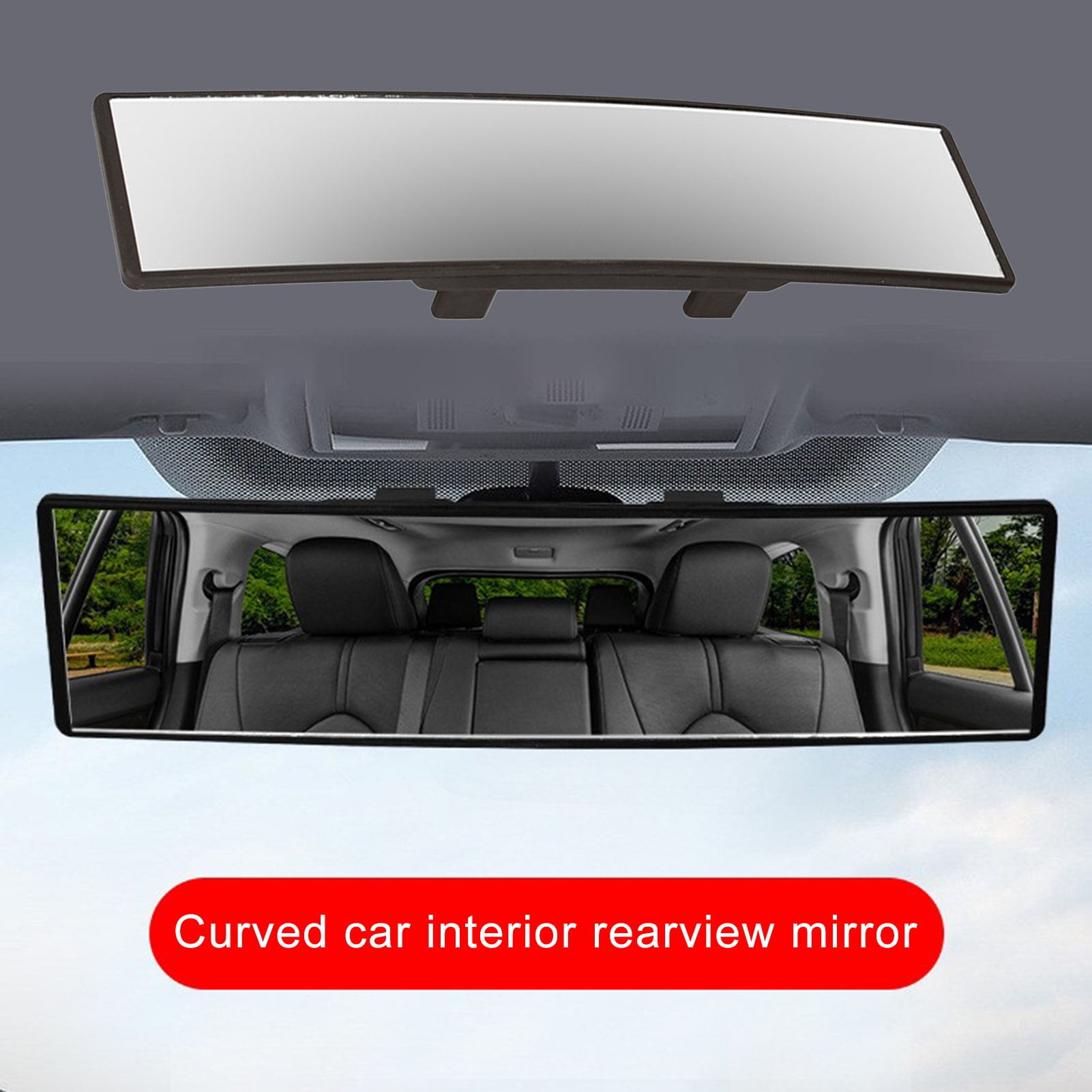 ZenCart Car Convex Rearview Mirror Interior Clip-on Wide Angle Blind ...