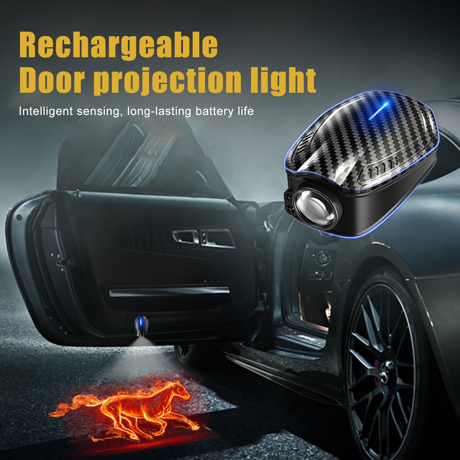 ZenCart Car Door LED Logo Projector Lights Rechargeable Wireless Step ...
