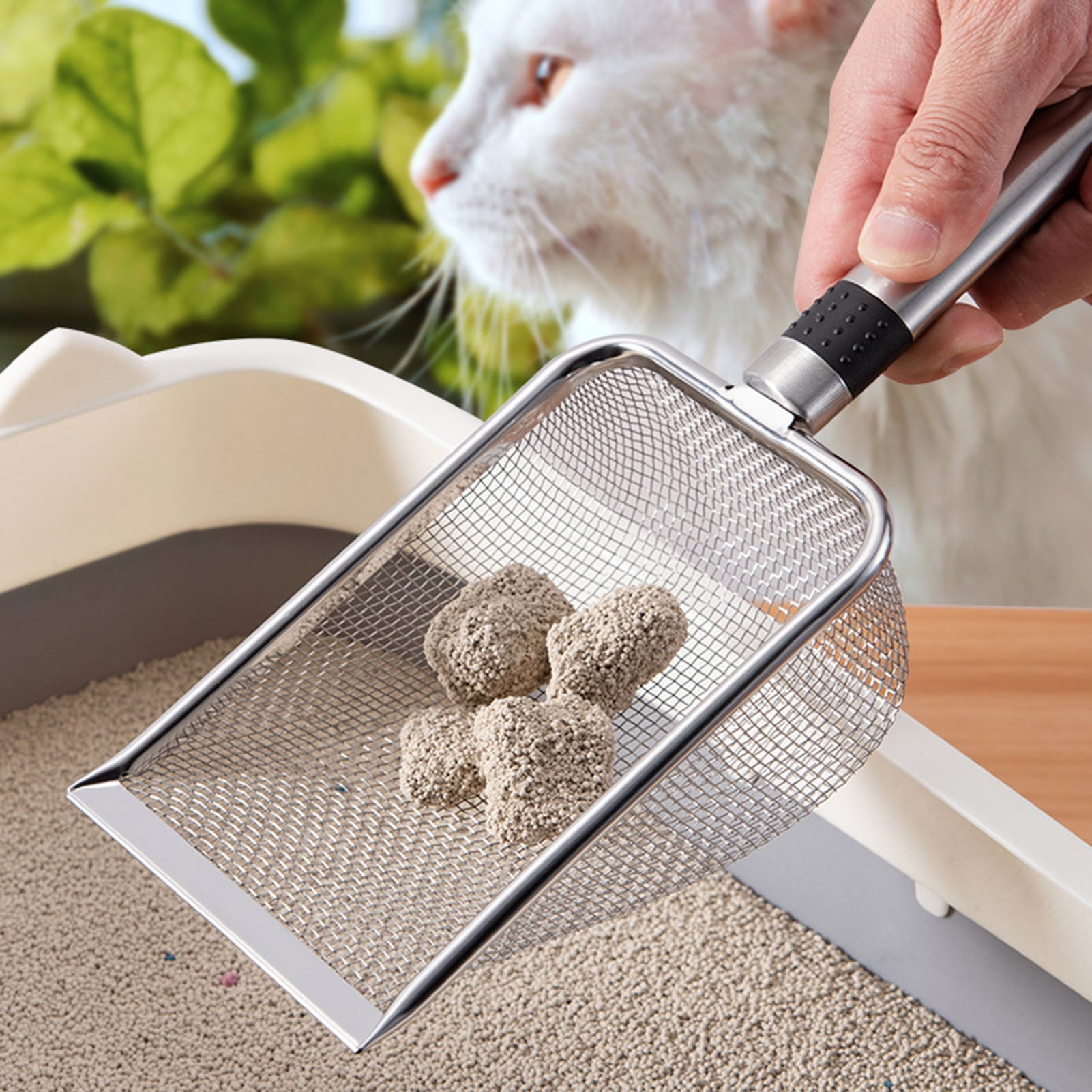 ZenCart Cat Litter Scoop Fine Mesh Stainless Steel Large Scoop ...