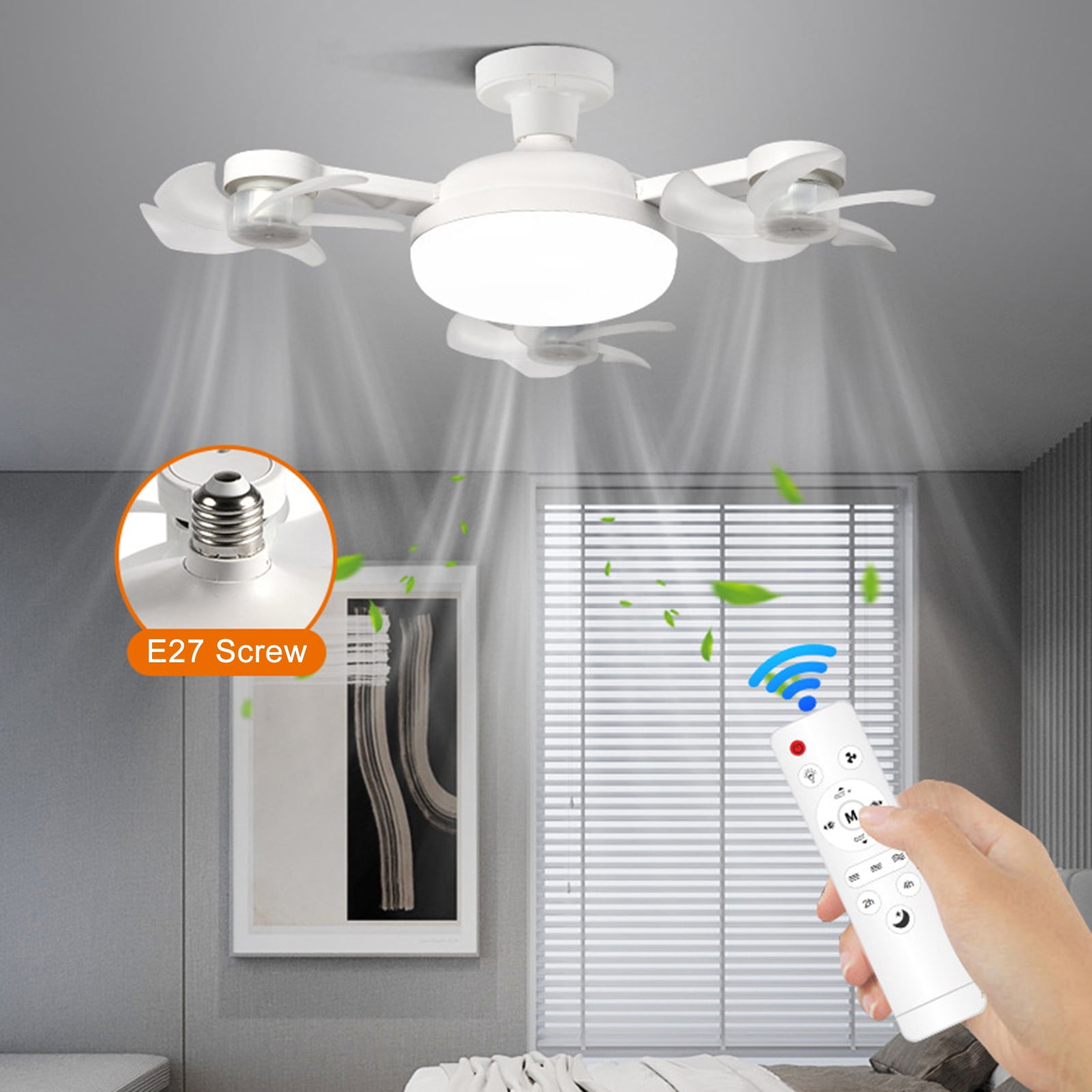 ZenCart Ceiling Fan Light with 3 Color Temperature Adjustable ...