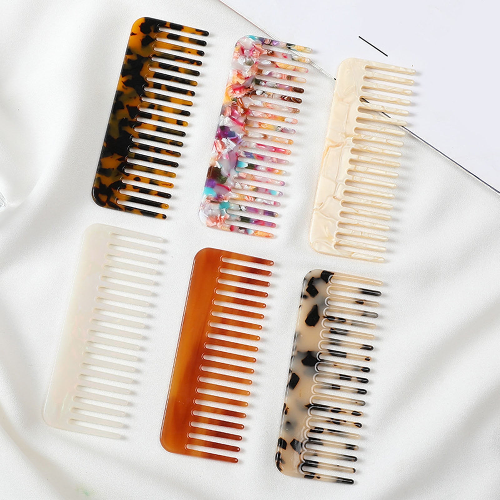 ZenCart Cellulose Acetate Hair Comb Wide Teeth Anti-static Scalp ...
