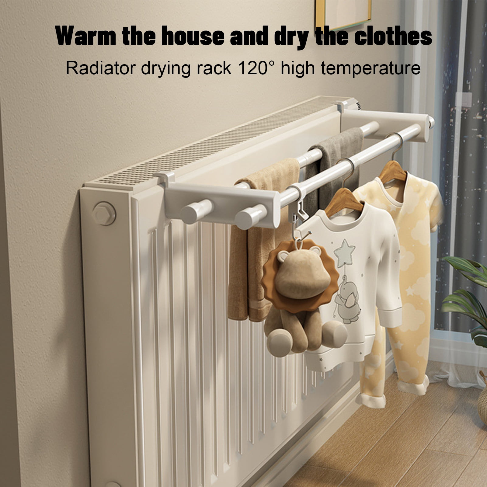 ZenCart Clothes Drying Rack for Radiators 0.3-2m Carbon Steel Dual ...