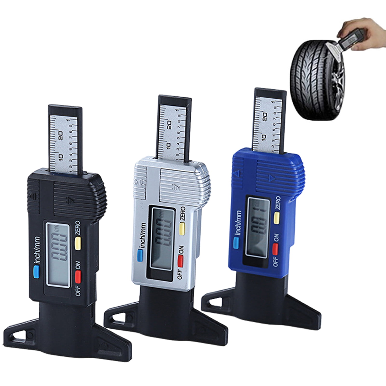 ZenCart Digital Tire Tread Depth Gauge High Accuracy Compact Design ...