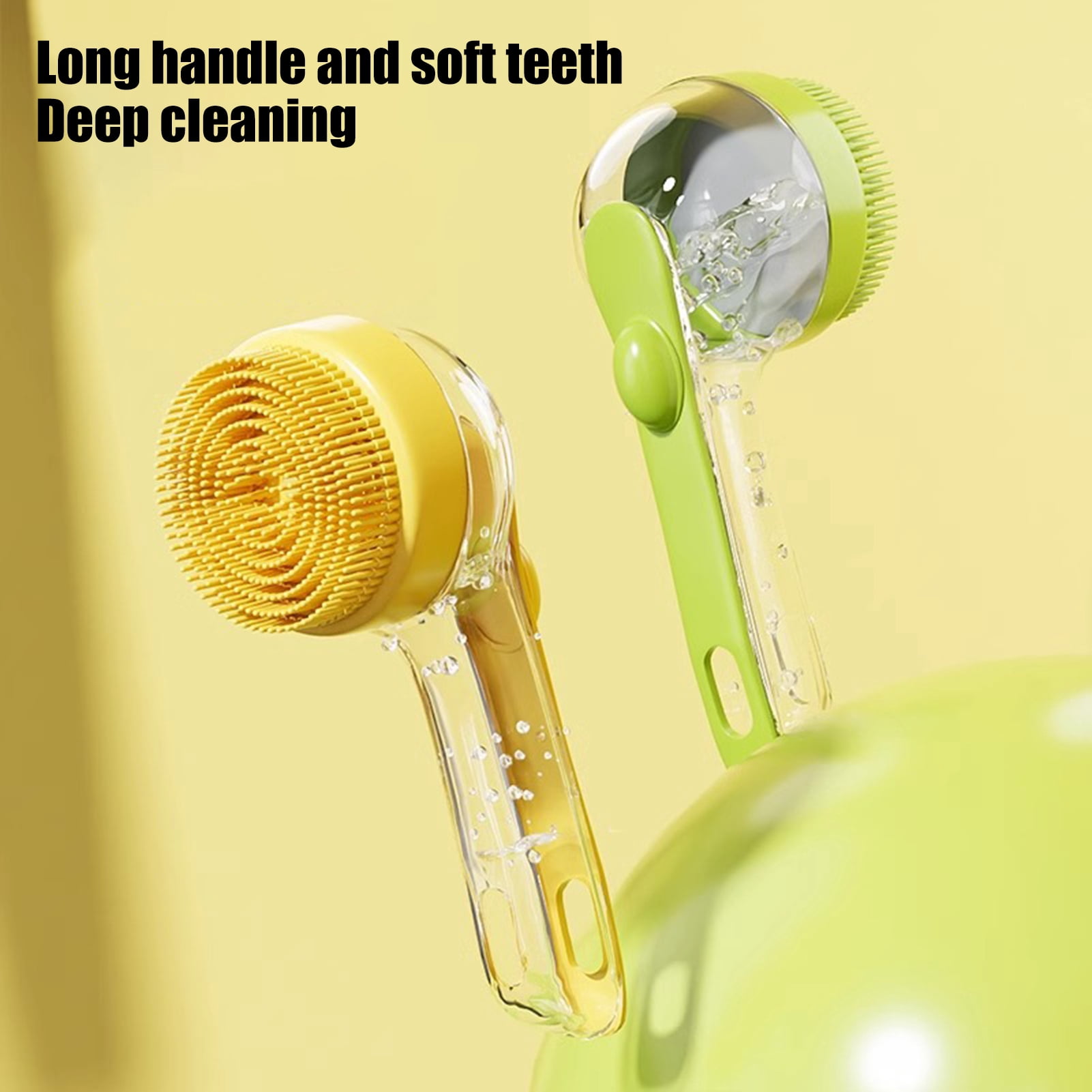 ZenCart Dog Bath Brush 2-in-1 Dog Wash Scrubber with Soap And Shampoo ...