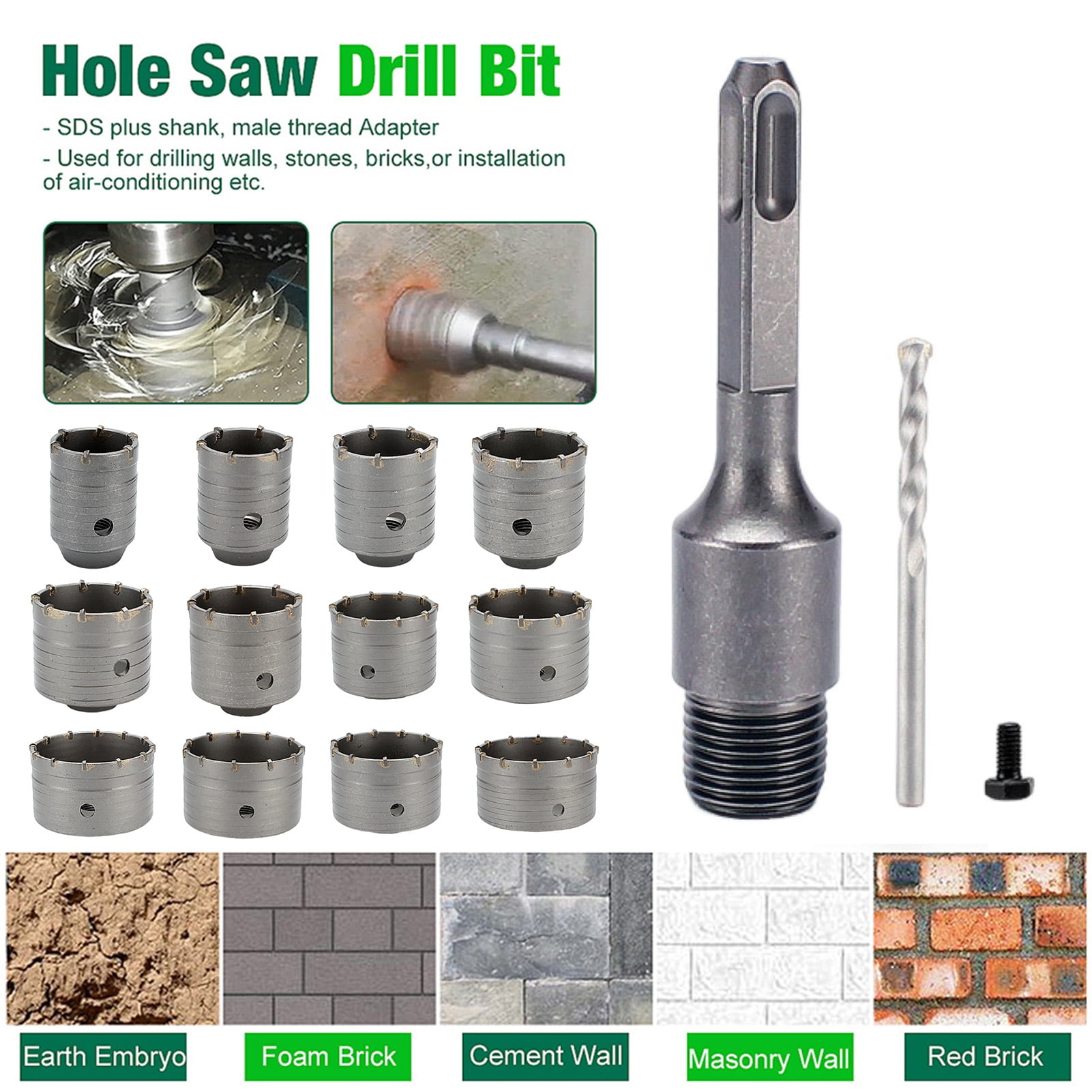 ZenCart Electric Drill Hole Opener 30-160m Concrete Wall Hole Saw ...