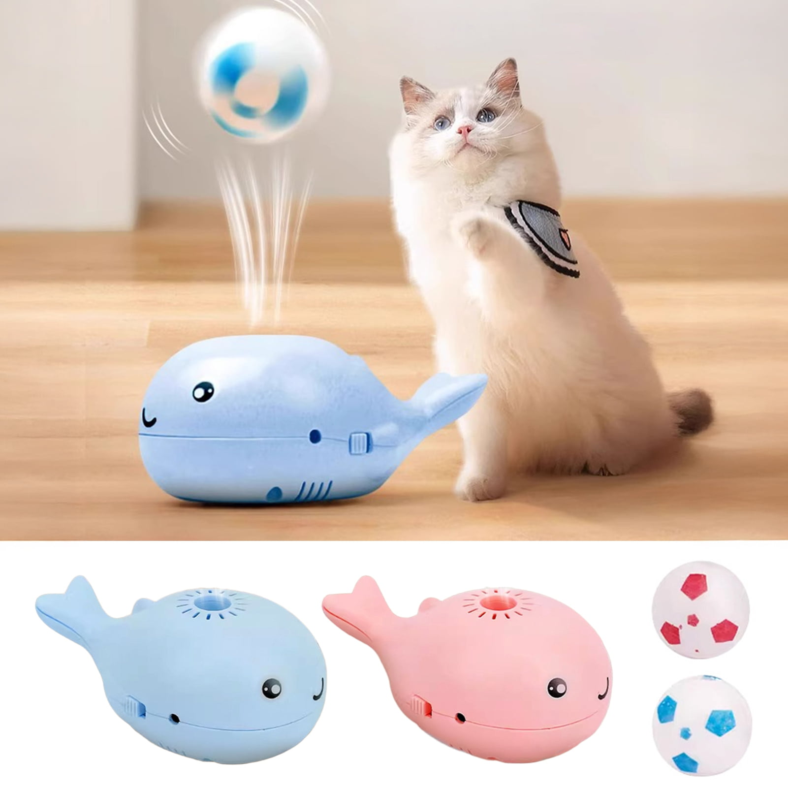 ZenCart Electric Floating Ball Cat Toy Lightweight Portable Whale ...