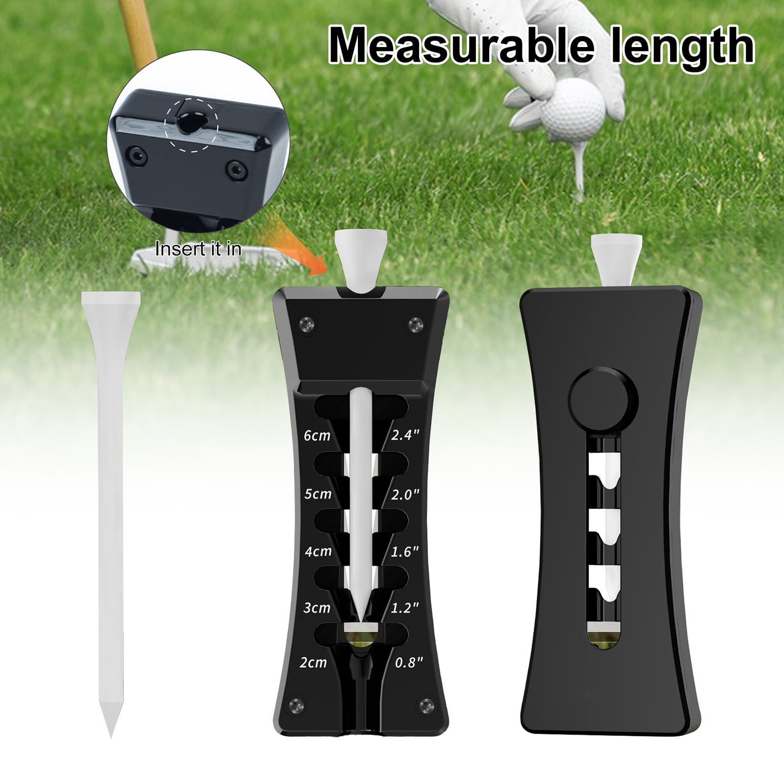 ZenCart Golf Tee Height Adjuster with Golf Divot Repair Tool 3-in-1 ...