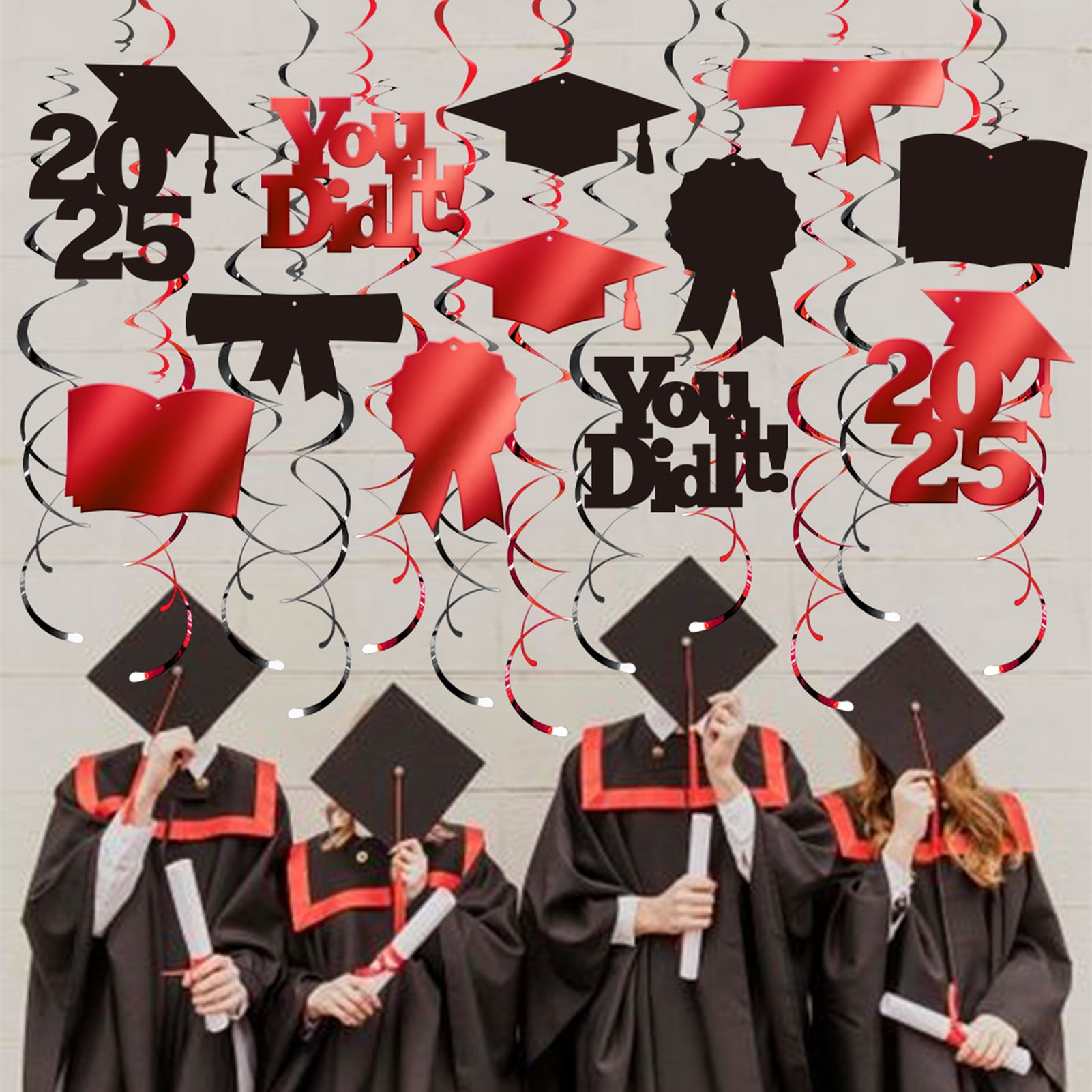 ZenCart Graduation Party Hanging Swirl Decorations Class of 2025 ...