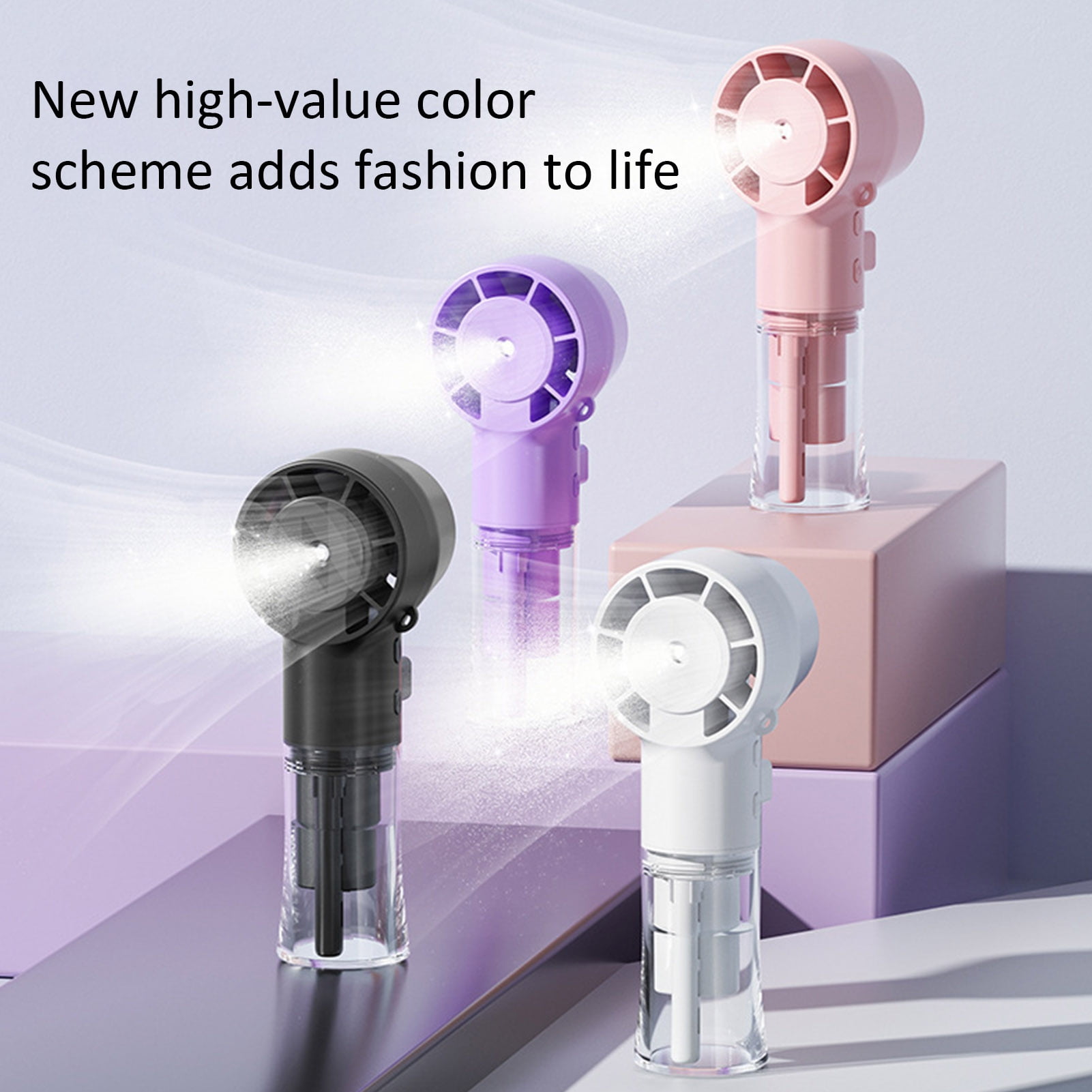 ZenCart Handheld Water Spray Cooling Fan USB Rechargeable Speed ...