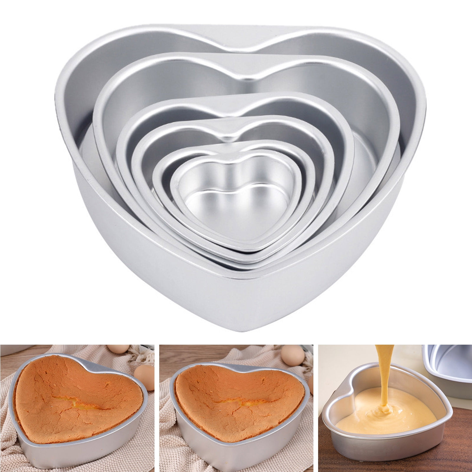 ZenCart Heart Shaped Cake Pan Aluminum Alloy Fast Heat Conduction ...
