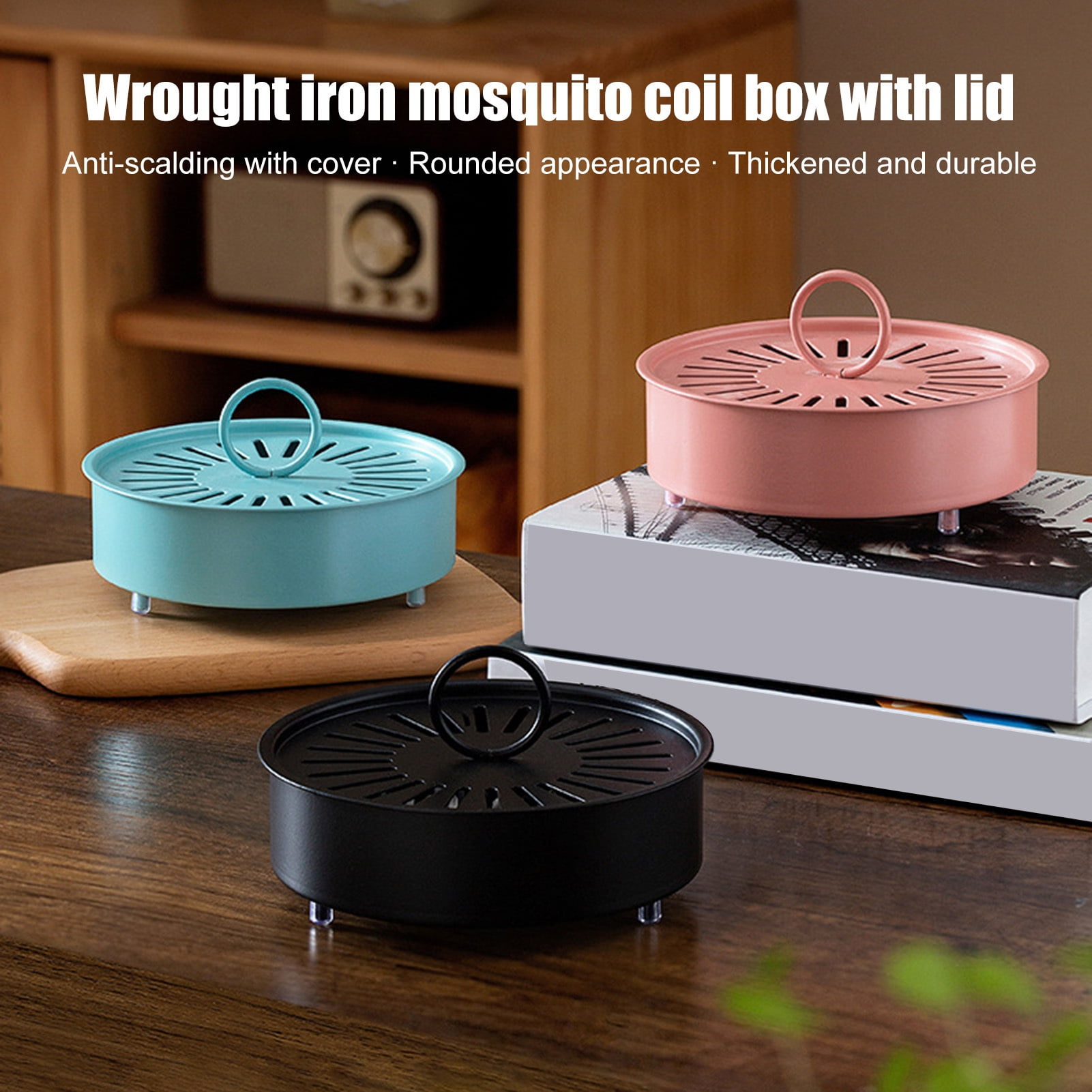 ZenCart Incense Coil Holder with Handle Cover Portable Indoor Outdoor ...