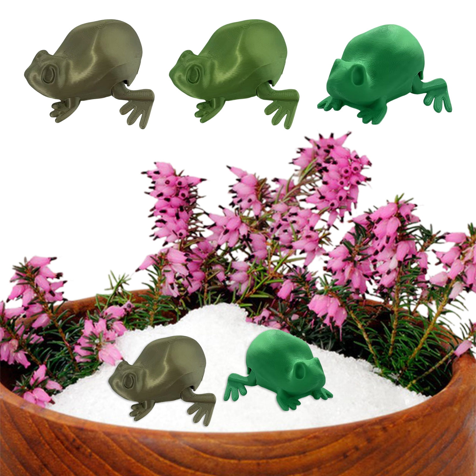 ZenCart Jumping Frog Toy 3D Printed Frog Model Reptile Figurine ...