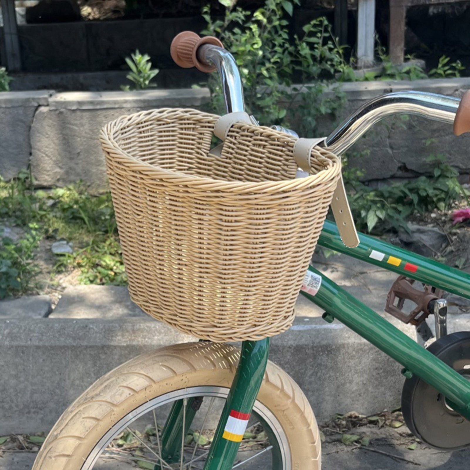 ZenCart Kids Bicycle Front Wicker Basket with Adjustable Strap Toddlers ...