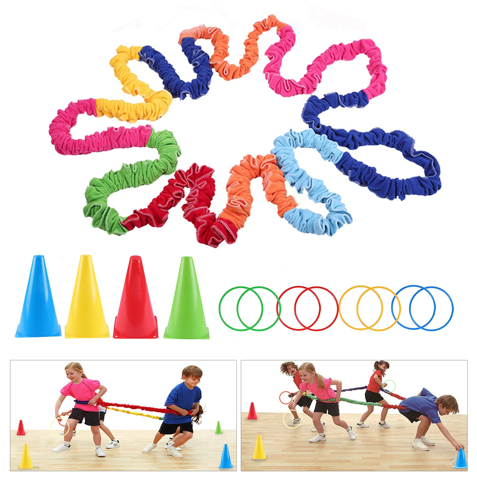 ZenCart Kids Outdoor Toys Elastic Rope Throwing Ring Game 2-4 Players ...