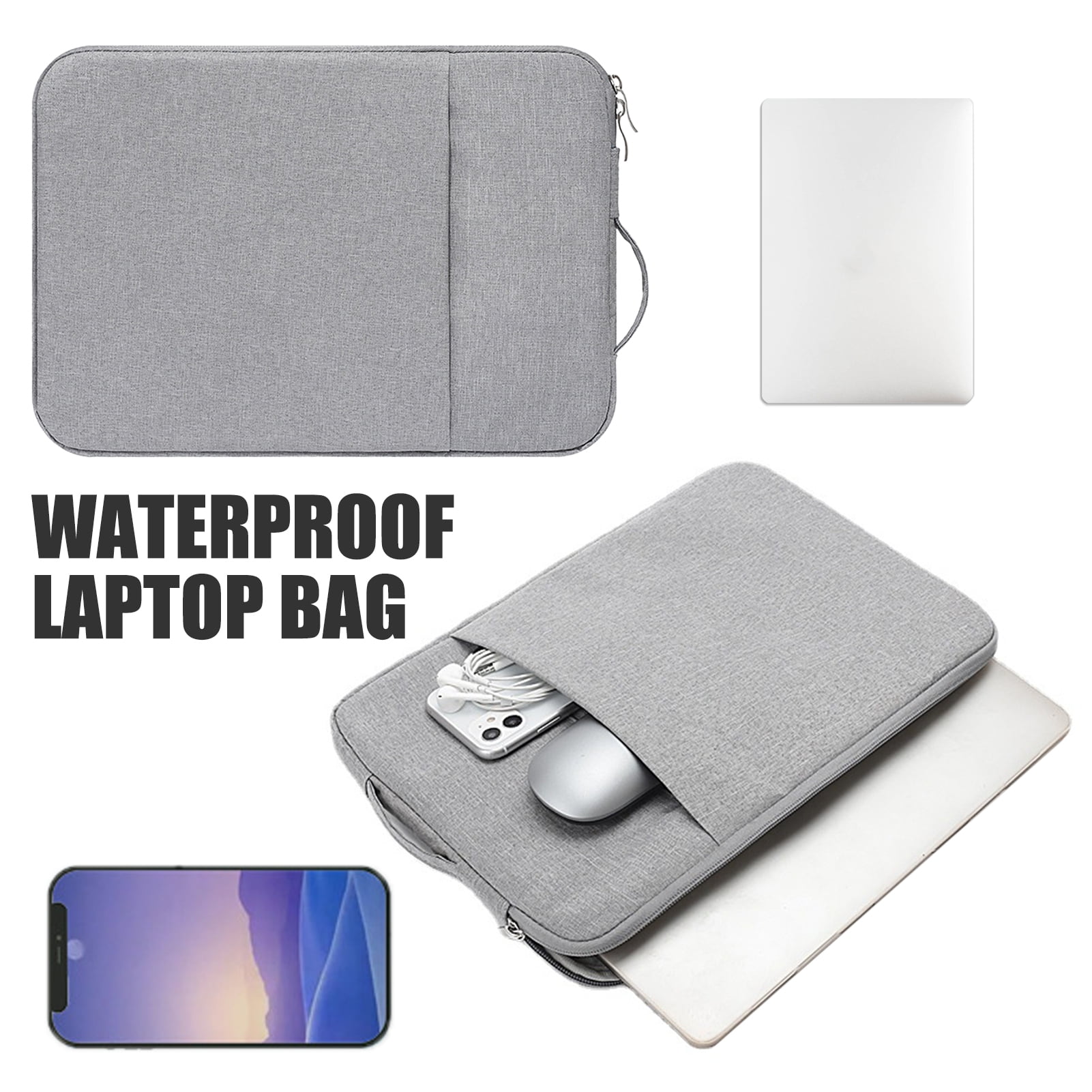 ZenCart Laptop Bag Notebook Sleeve with Handle Zipper Closure ...