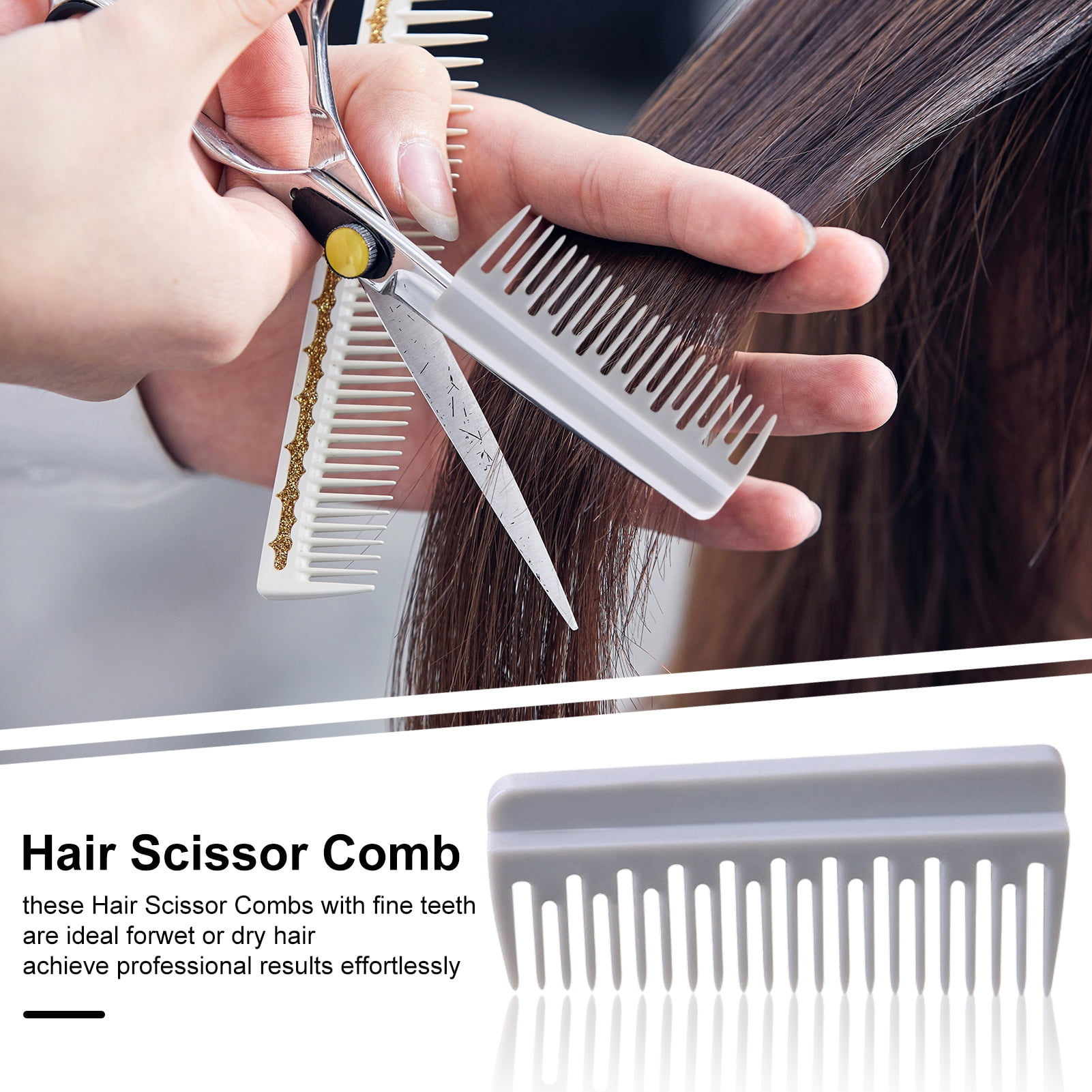 ZenCart Magnetic Hair Scissor Comb Professional Hair Cutting Scissor ...