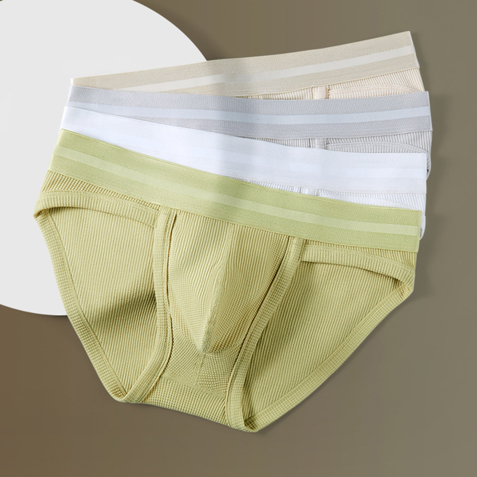 ZenCart Men Briefs Mid-rise Contrast Color Panties with Scrotum Support ...