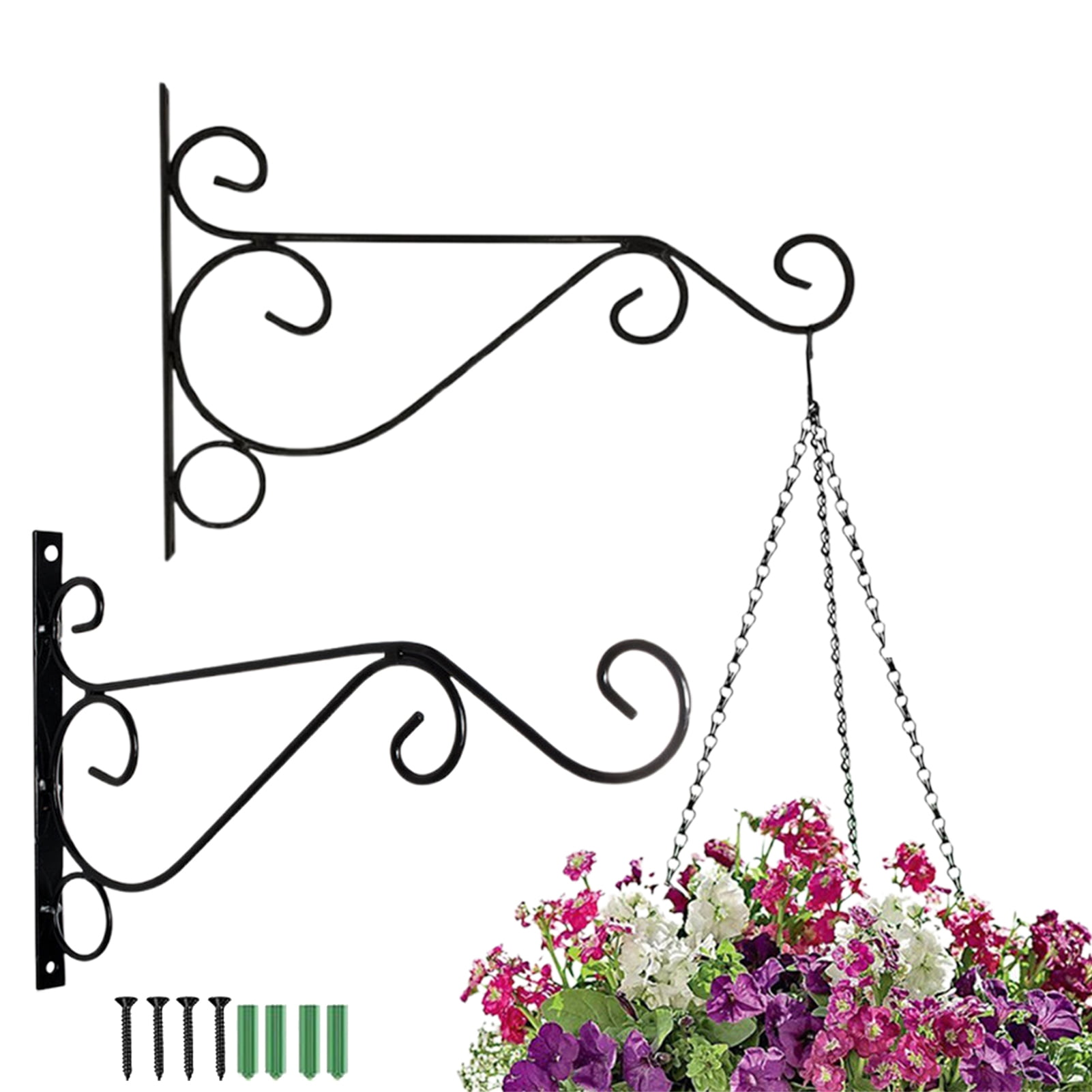 ZenCart Metal Wall Hook Wall-mounted Plant Hanger Hook with Screws ...