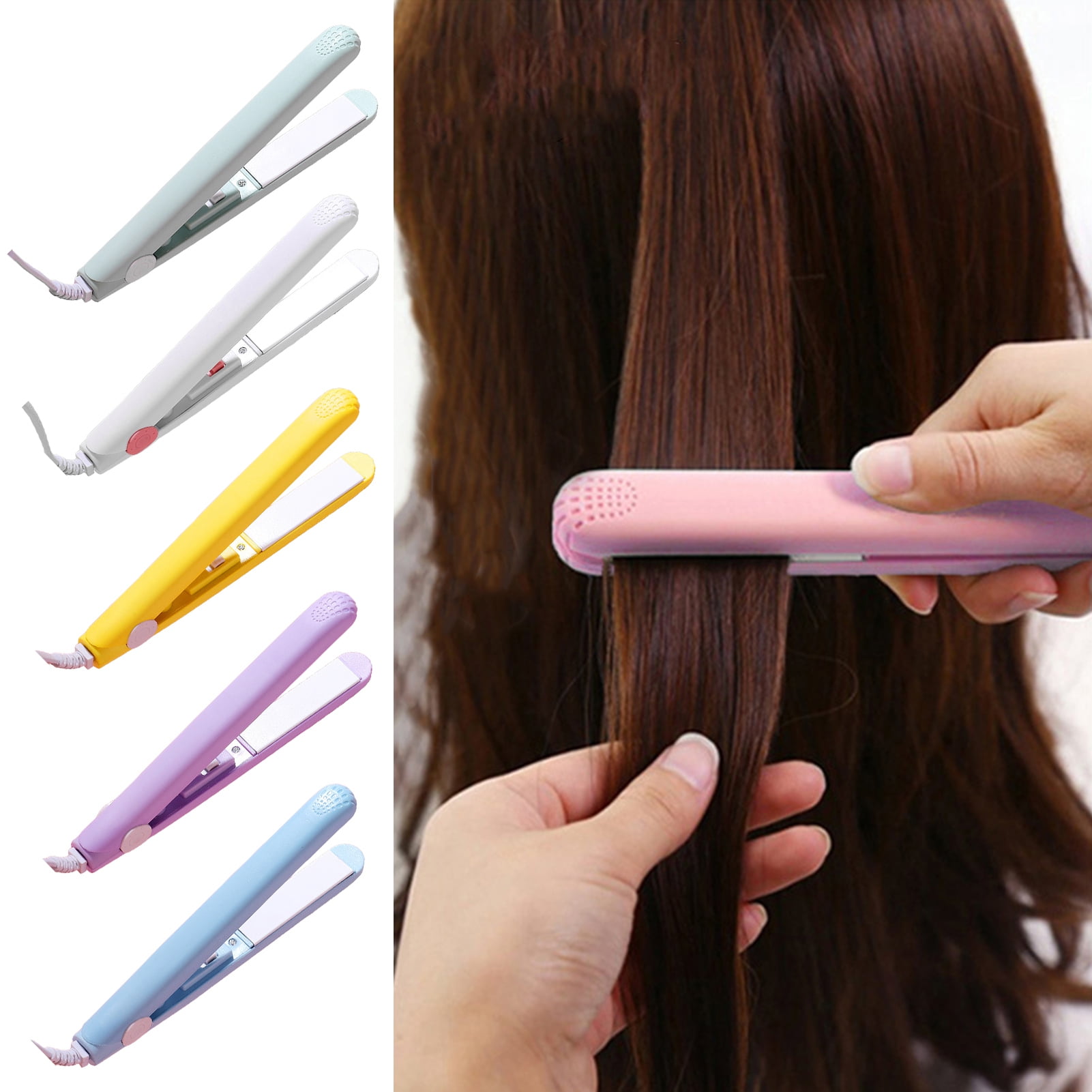 ZenCart Mini Dual Purpose Curling Iron 2-In-1 Curling Wand Flat Iron ...