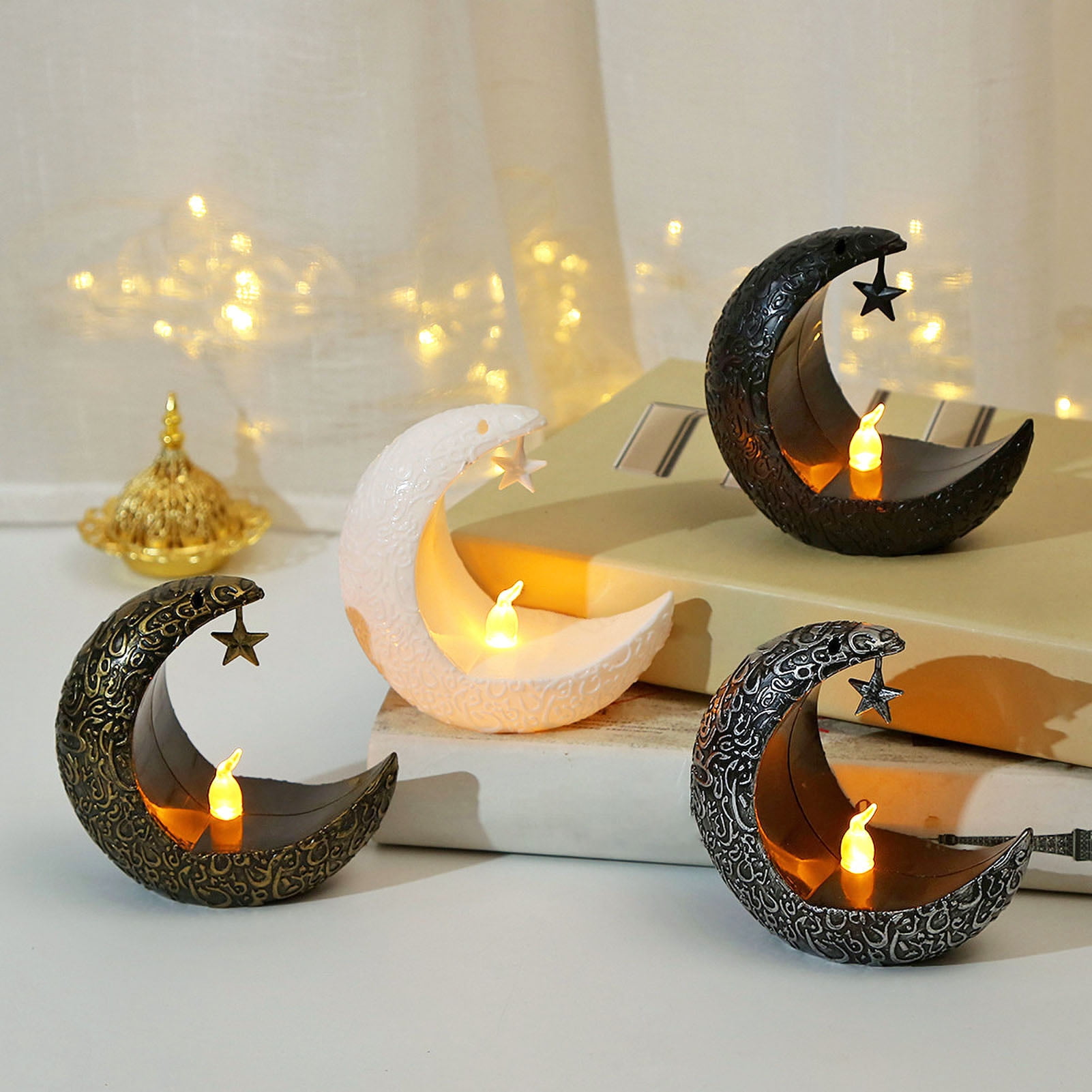 ZenCart Mini Ramadan Moon Light Ramadan Decoration Soft Glow Battery ...