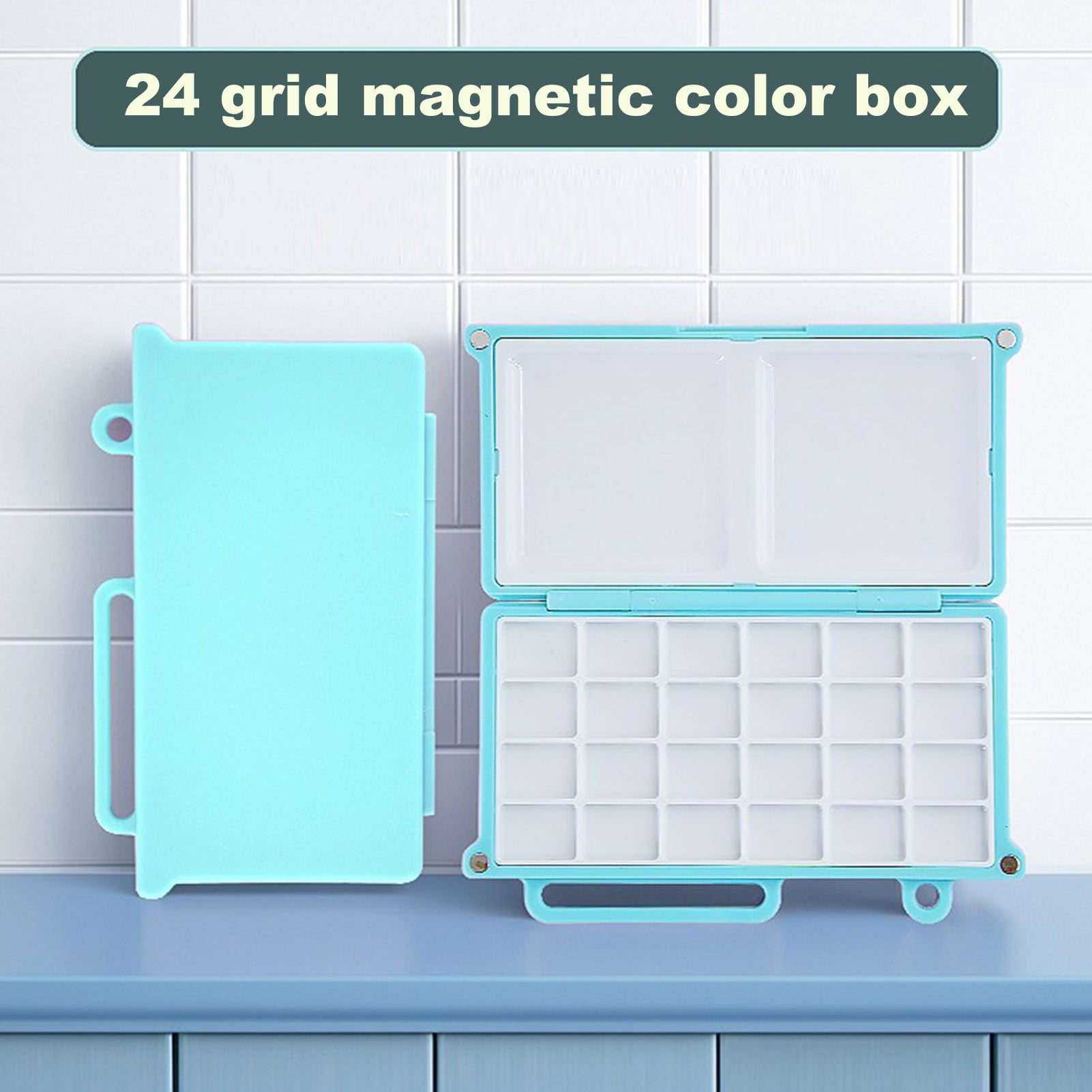 ZenCart Mini Watercolor Tin Box 24 Pcs Empty Half Pans with Magnetic ...
