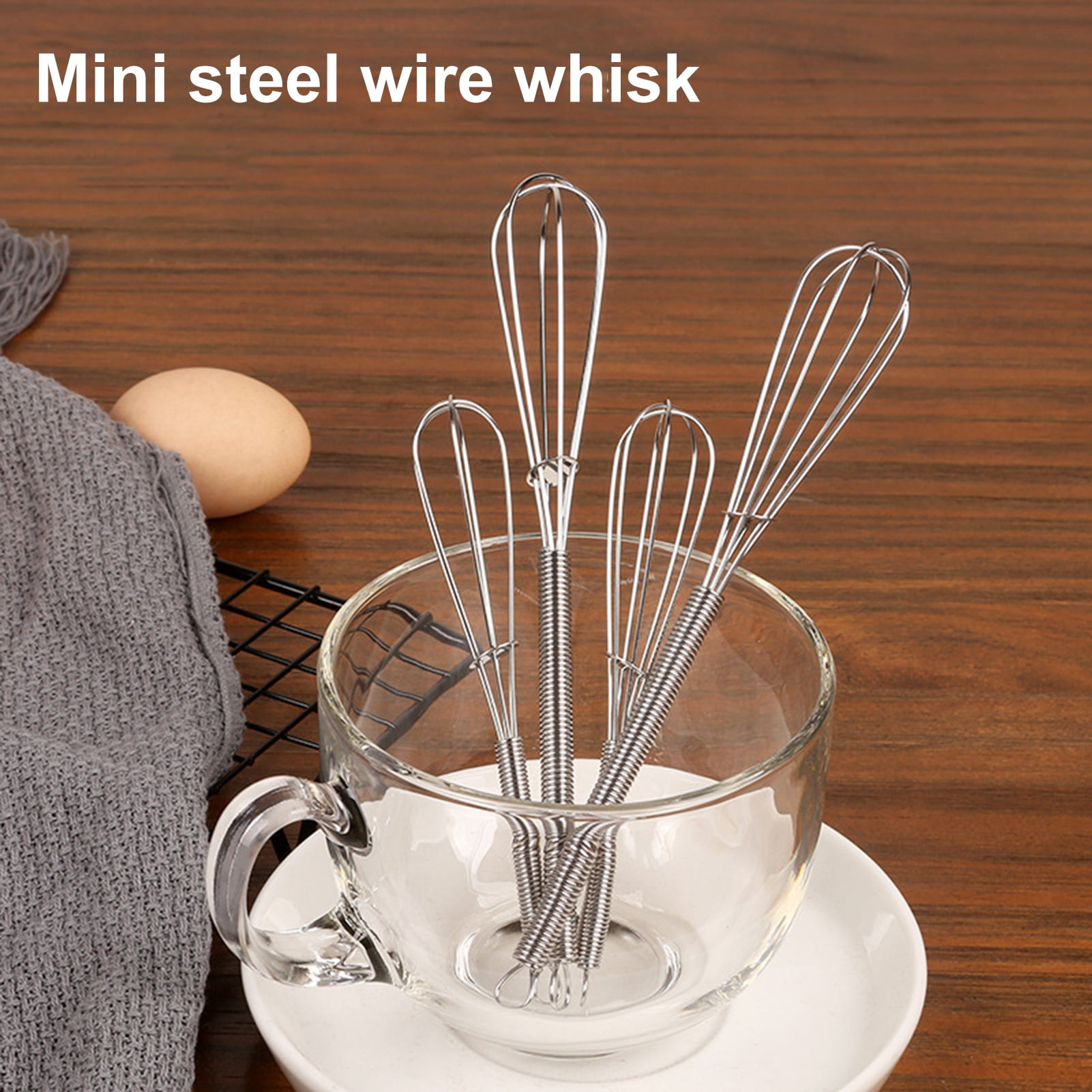 ZenCart Mini Whisk Egg Beater Stainless Steel Wire Whisk for Whisking ...