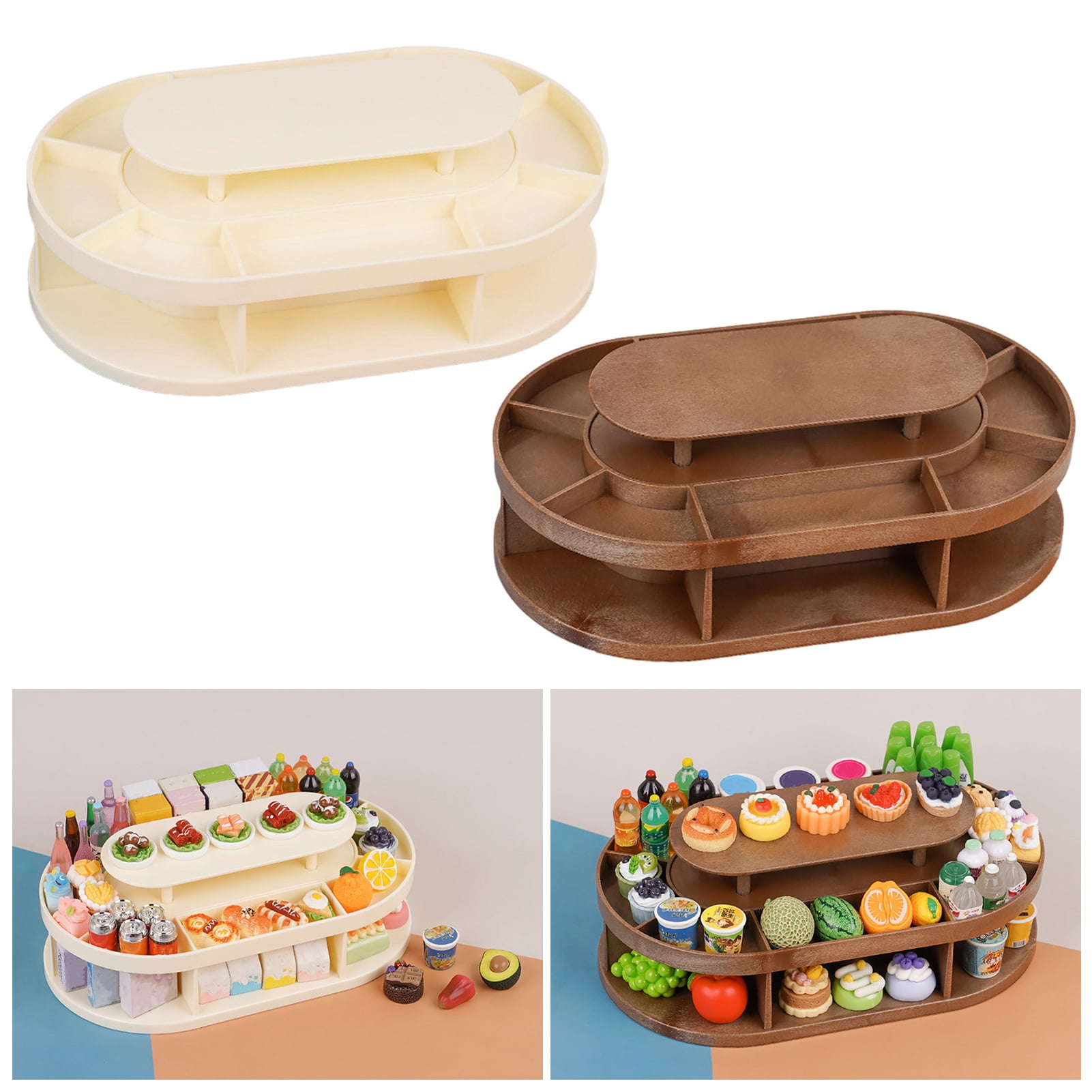 ZenCart Miniature Supermarket Shelf Dollhouse Display Stand Mini Food ...