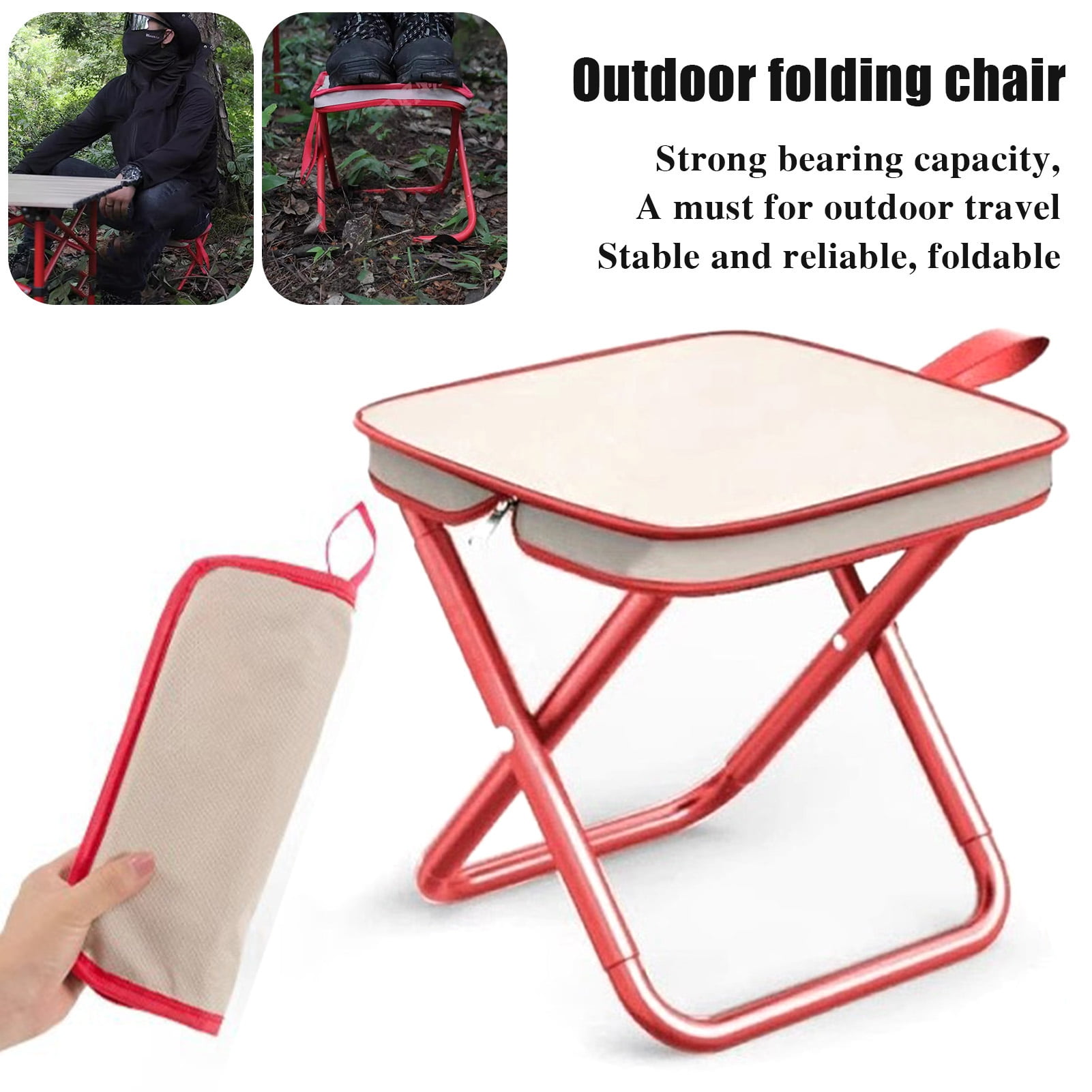 ZenCart Outdoor Folding Stool Storage Bag Portable Lightweight Heavy ...