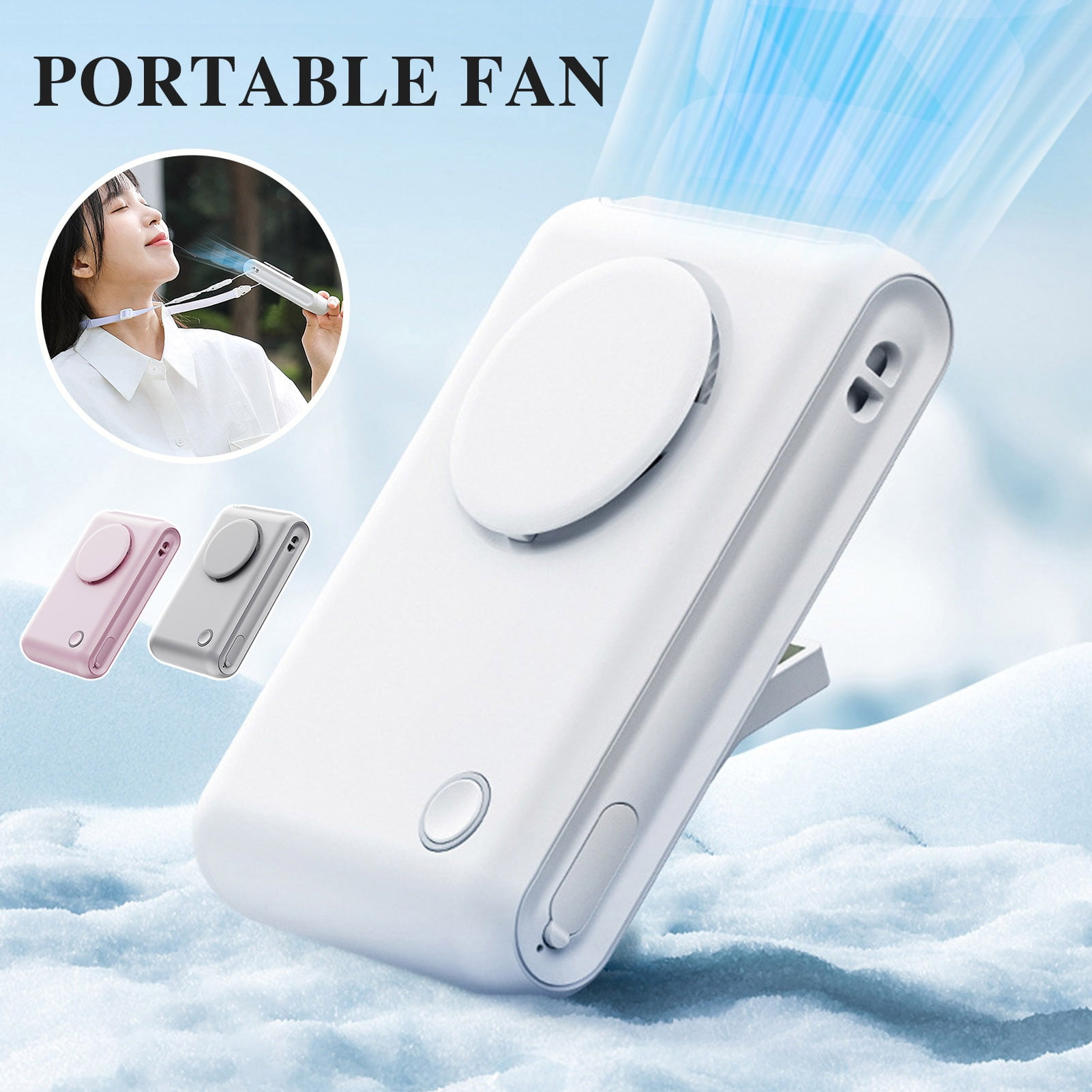 ZenCart Outdoor Portable Fan Strong Airflow Three Adjustable Speed Low ...