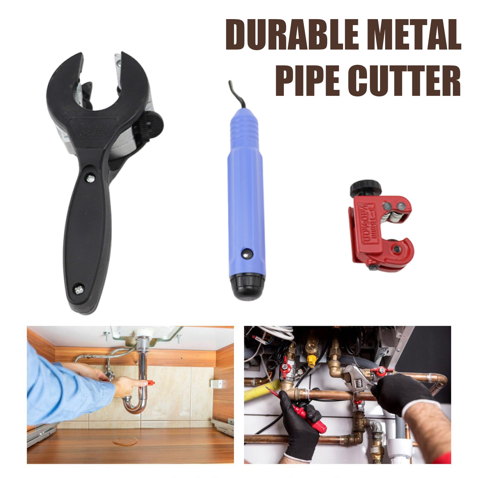 ZenCart Pipe Cutter Set One-Hand Fast Cutting Tool with Deburring Tool ...