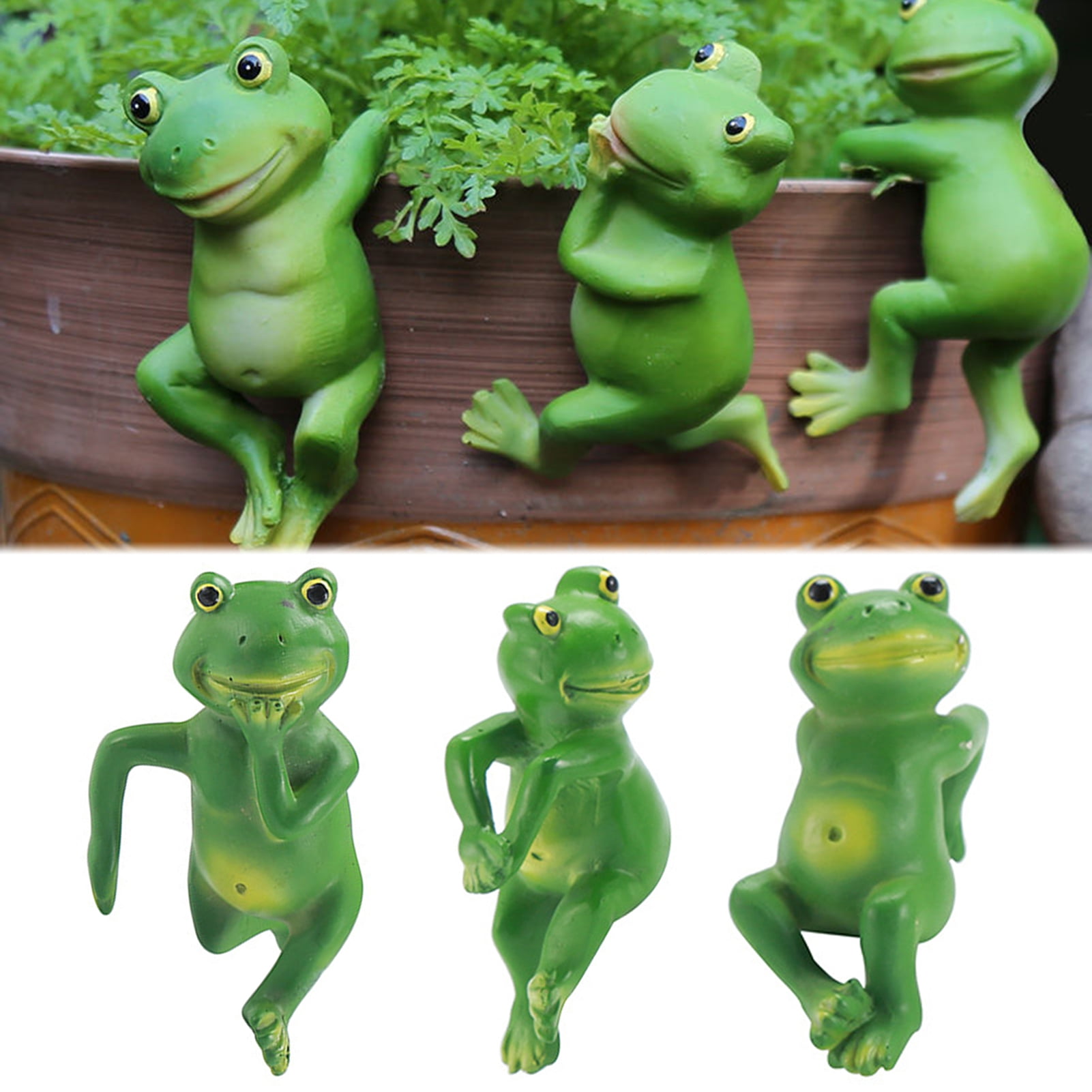 ZenCart Planter Frog Figurine Resin Frog Flowerpot Decoration Flower ...