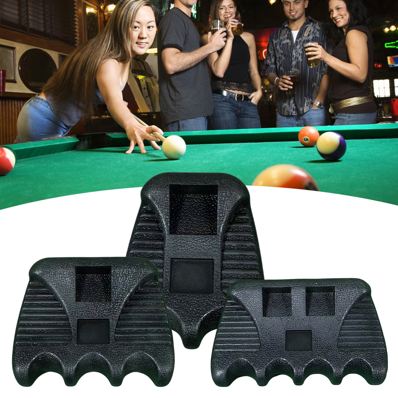 ZenCart Pool Cue Holder Portable Weighted Cue Rest with Chalk Holder 4 ...