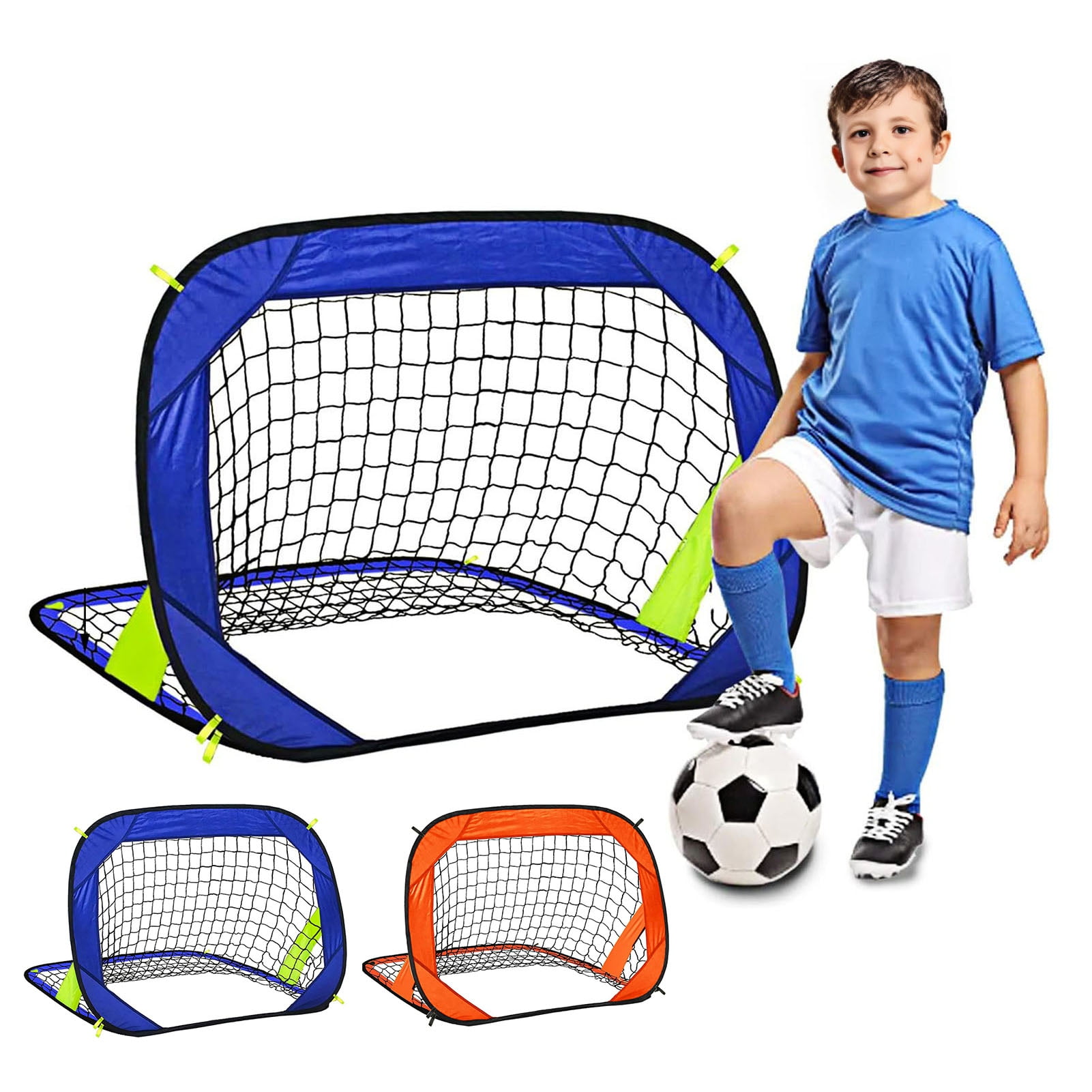 ZenCart Pop Up Soccer Goals for Kids Foldable Soccer Goal Net Indoor ...