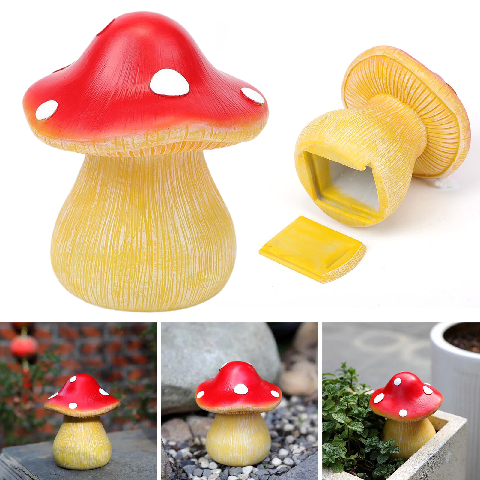 ZenCart Resin Stone Key Storage Box Weatherproof Outdoor Garden Yard ...