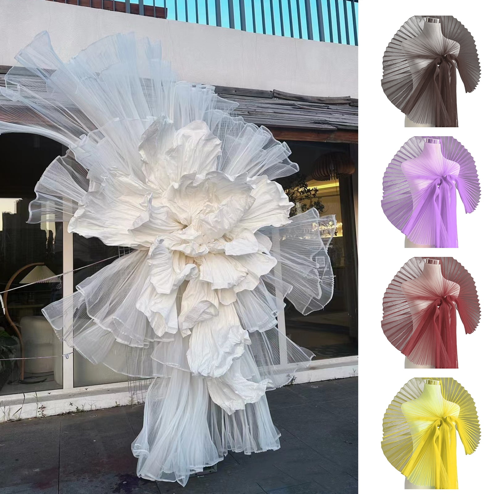 ZenCart Ruffled Lace Trims Pleated Mesh Fabric Trim Organza Ruffled ...