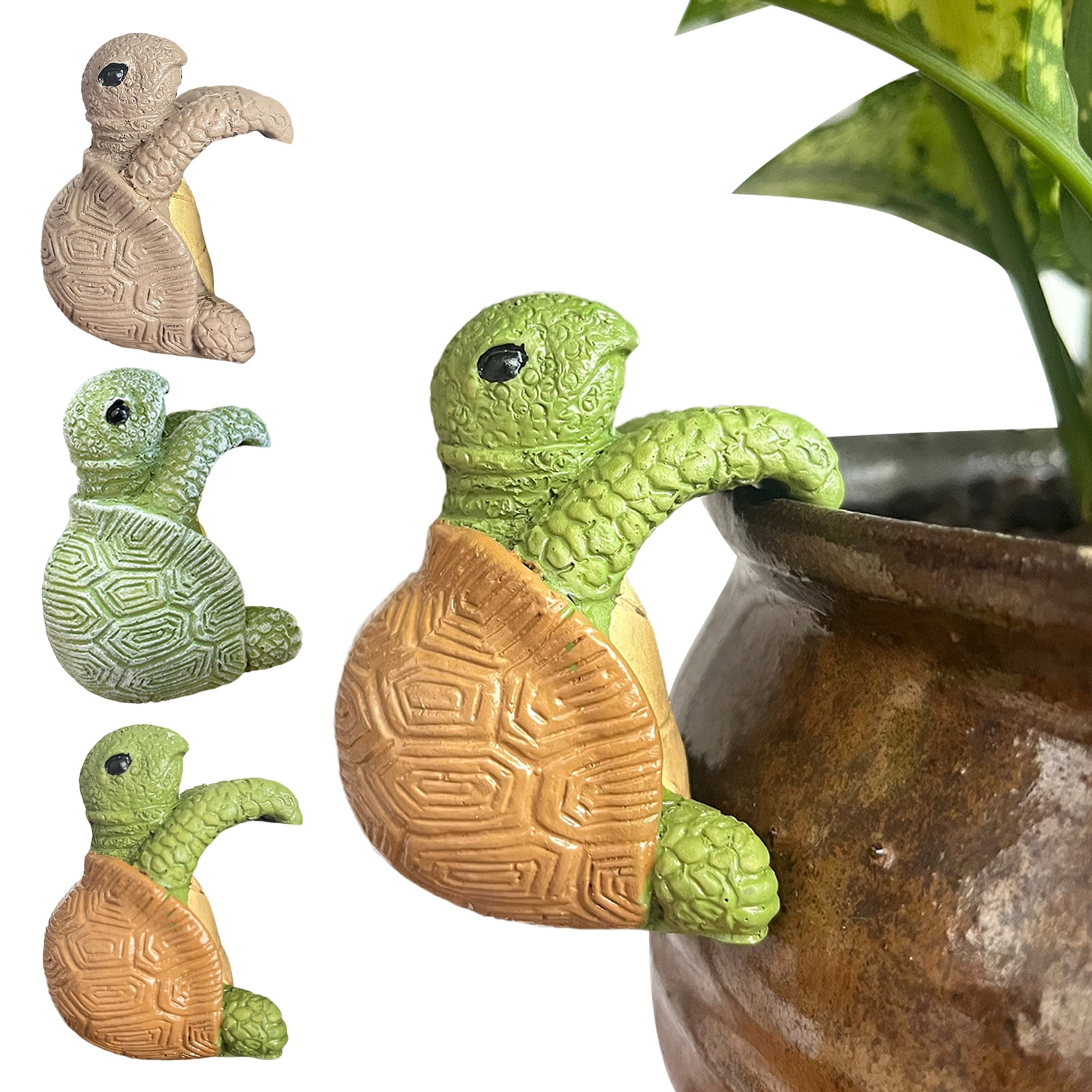 ZenCart Sea Turtle Planter Hanger Resin Climbing Turtle Flower Pot ...