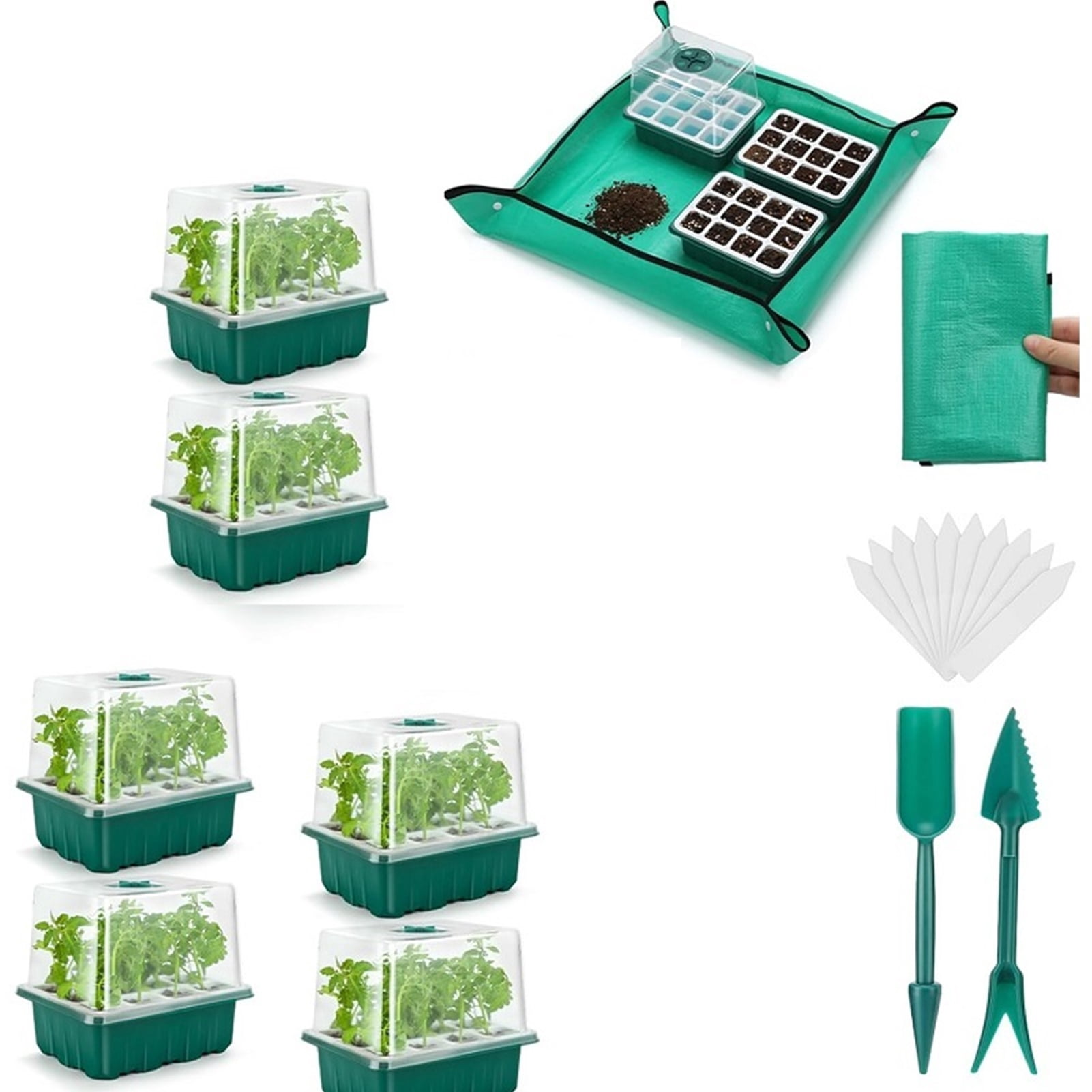 ZenCart Seeds Starter Tray Box 12 Cells Nursery Pot Reusable Planter ...