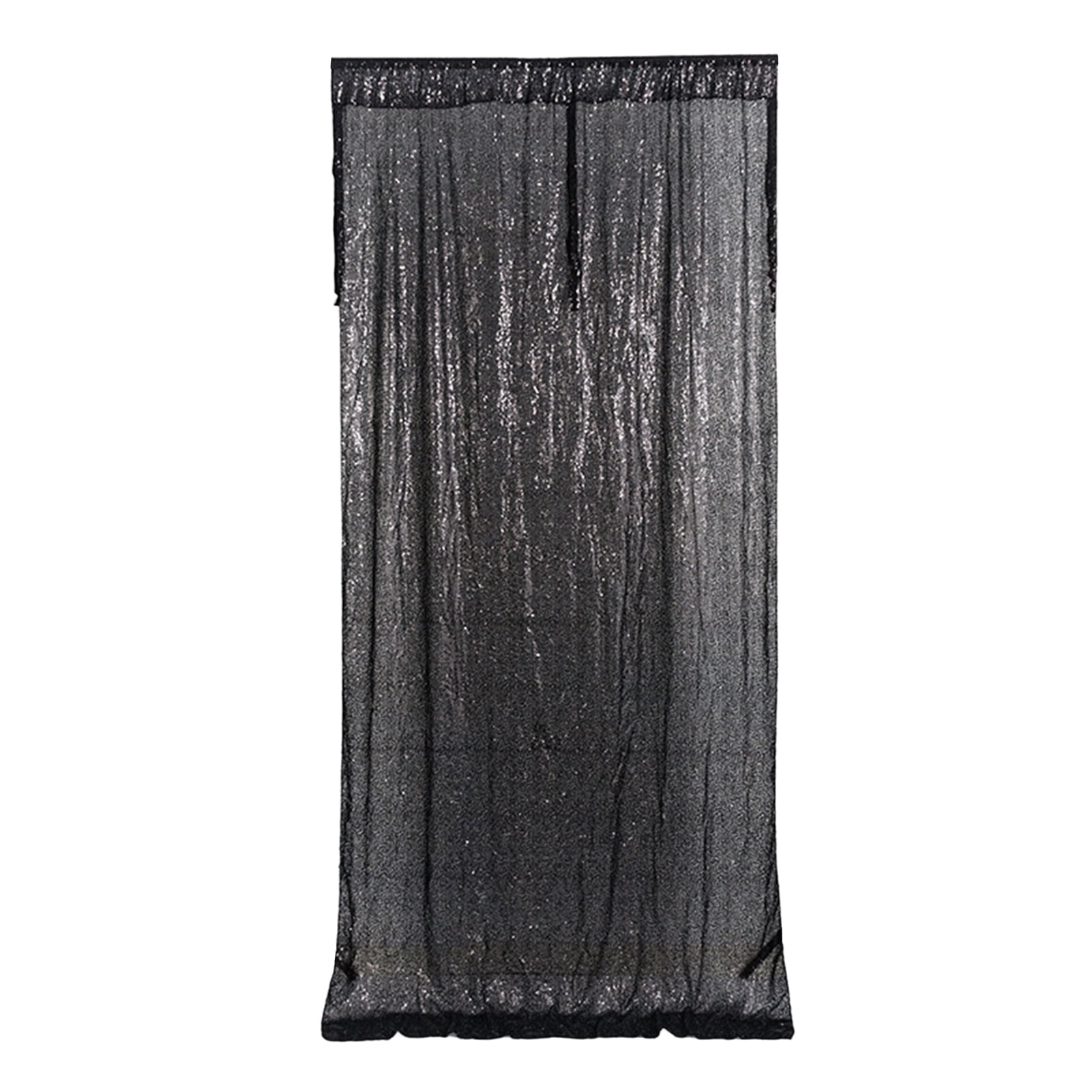 ZenCart Sequin Curtain Solid Color Shiny Long Glitter Foldable Party ...