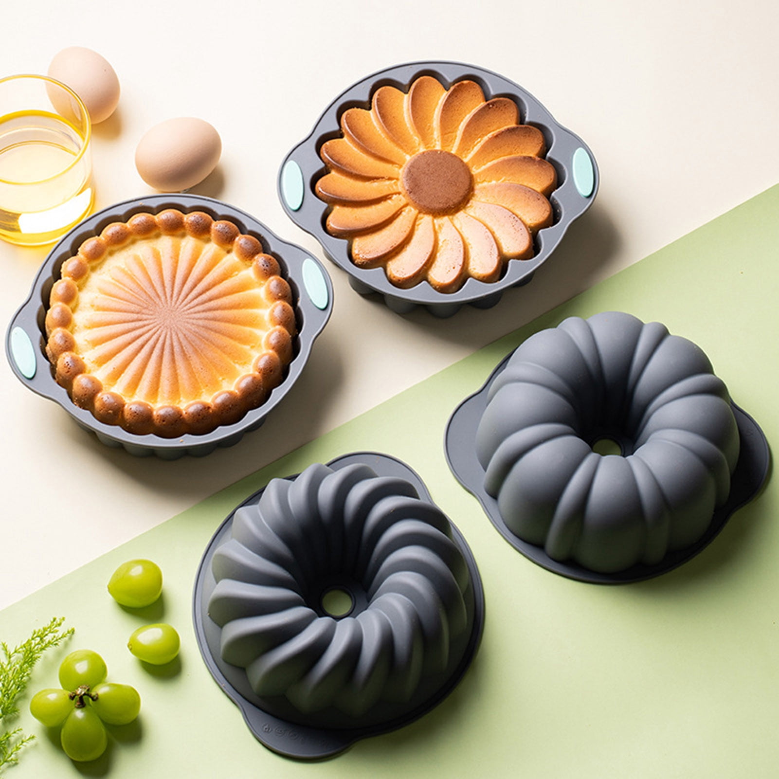 ZenCart Silicone Cake Mold Nonstick Round Charlotte Cake Pan for Cheese ...