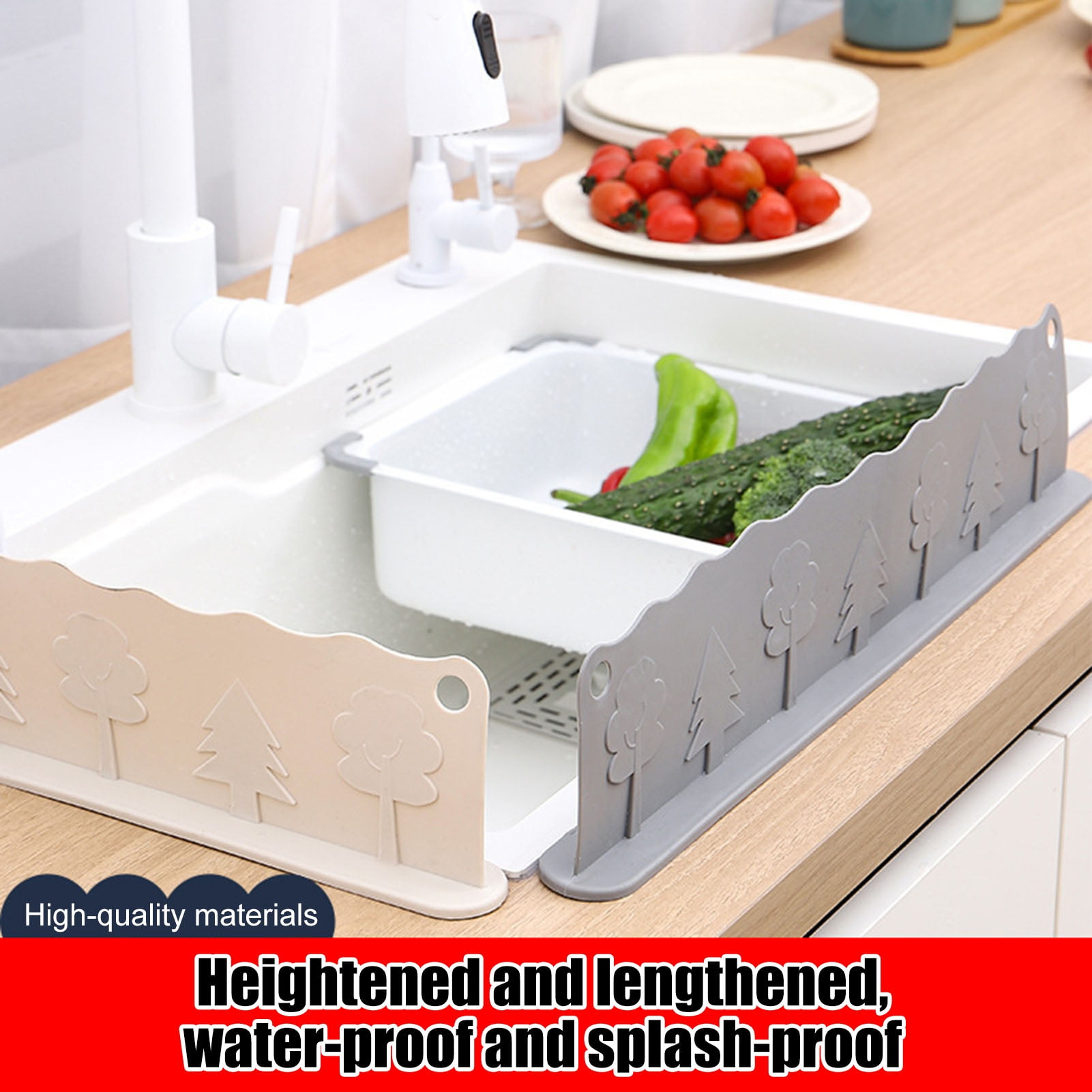 ZenCart Silicone Tree Sink Splash Guard with Suction Cups Vegetable ...