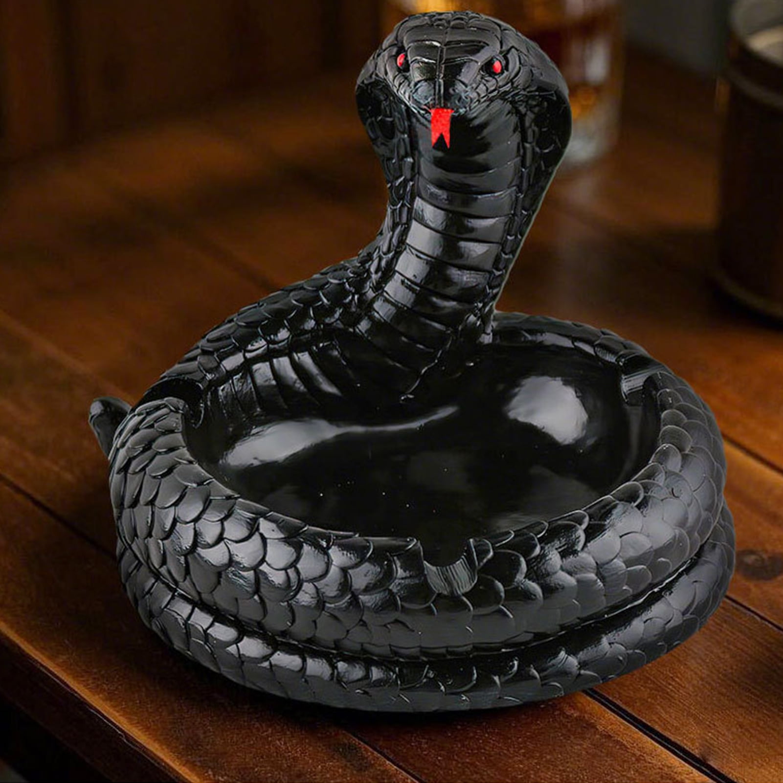 ZenCart Snake Ashtray Resin End Table Ashtray Artistic Coiling Snake ...