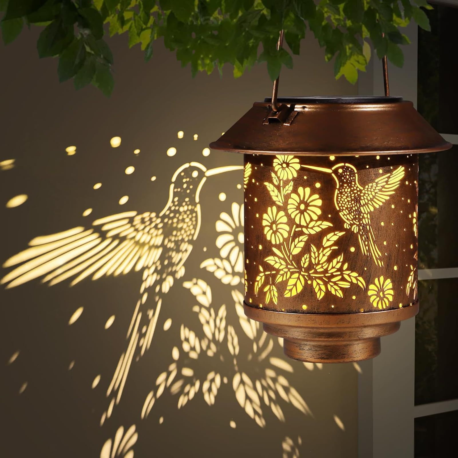 ZenCart Solar Hollow Hummingbird Lantern Waterproof Hanging Light ...