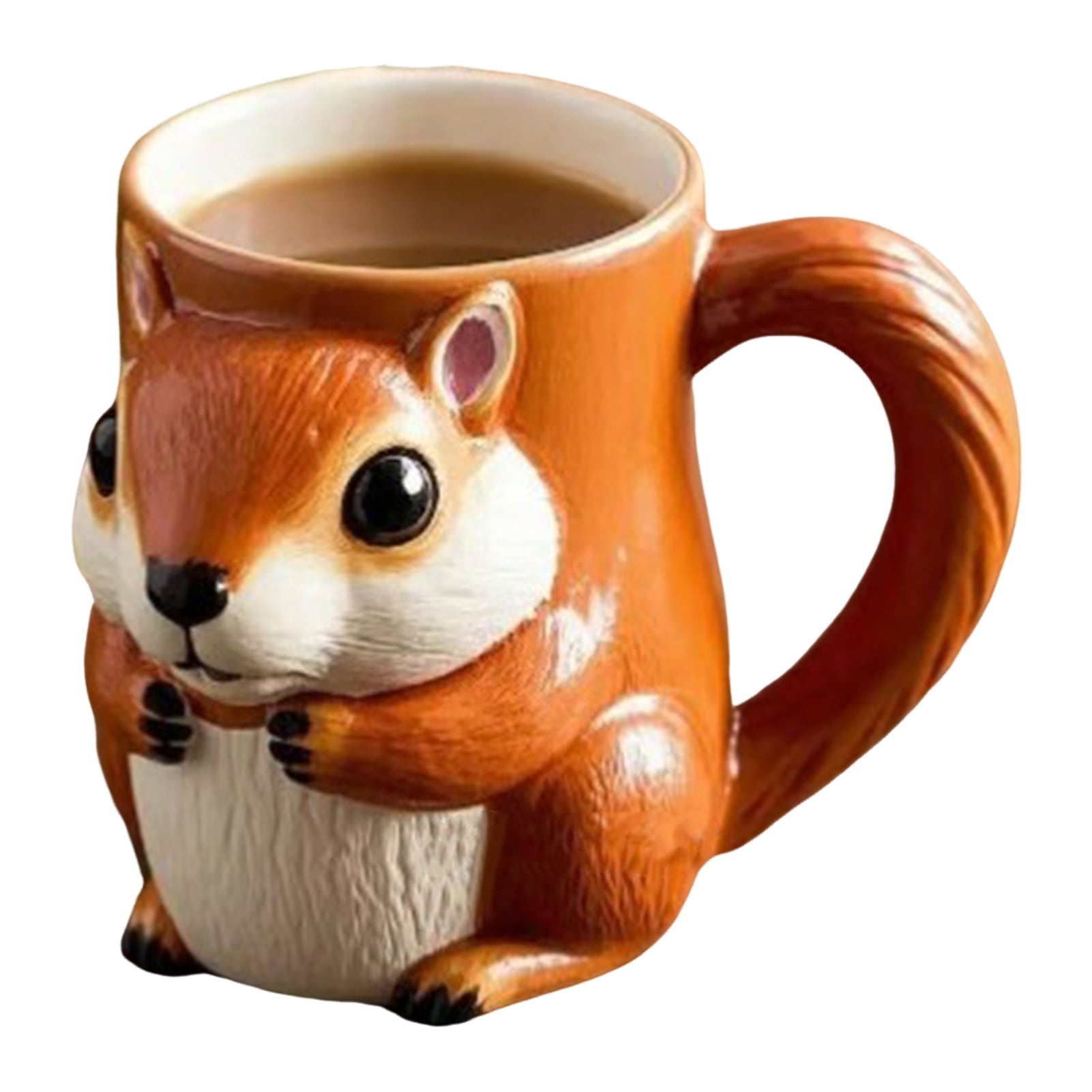 ZenCart Squirrel Coffee Cup 3D Cute Fox Tea Mug Creative Animal-themed Cup Handmade Creative ...