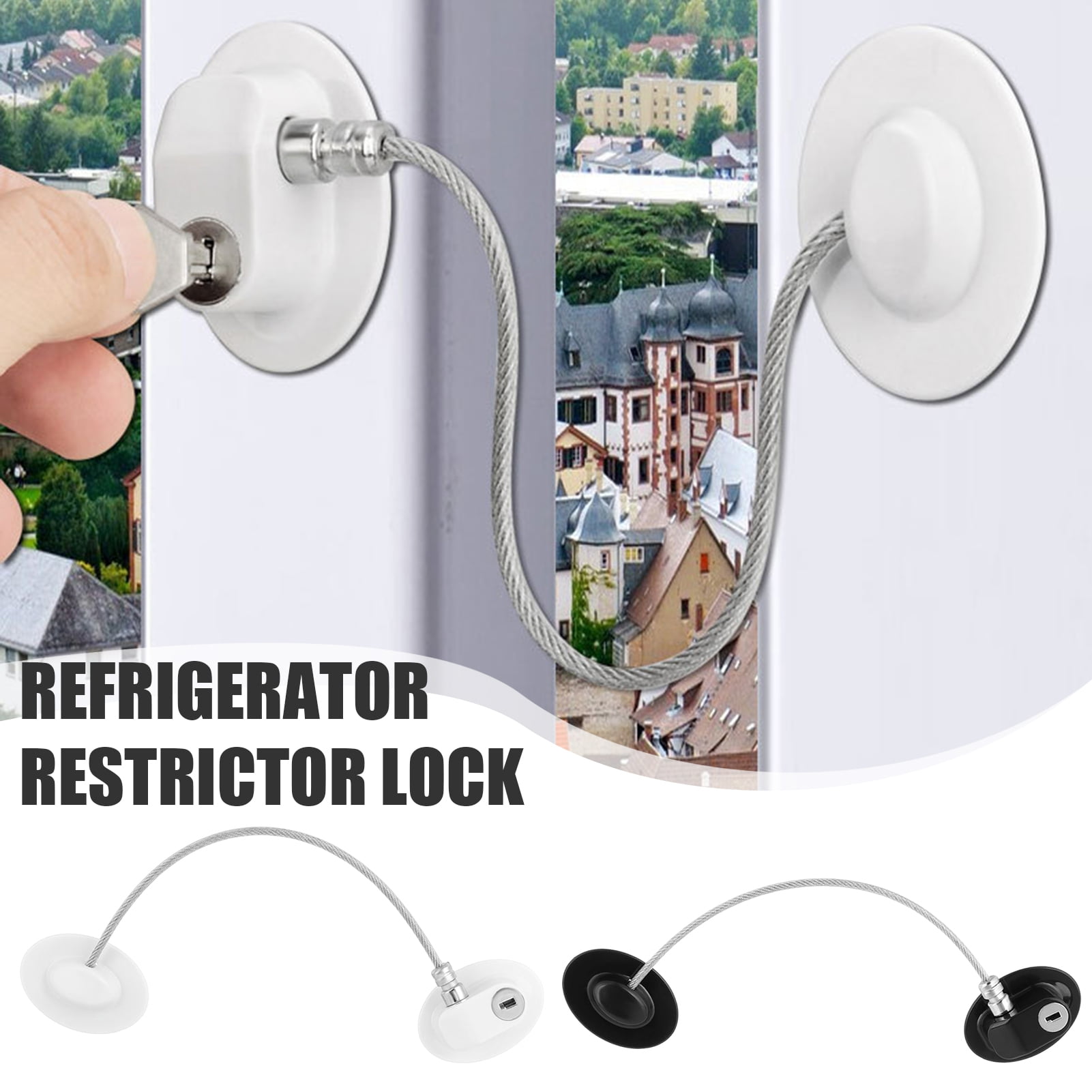 ZenCart Stainless Steel Window Restrictor Lock Adhesive Door Window ...